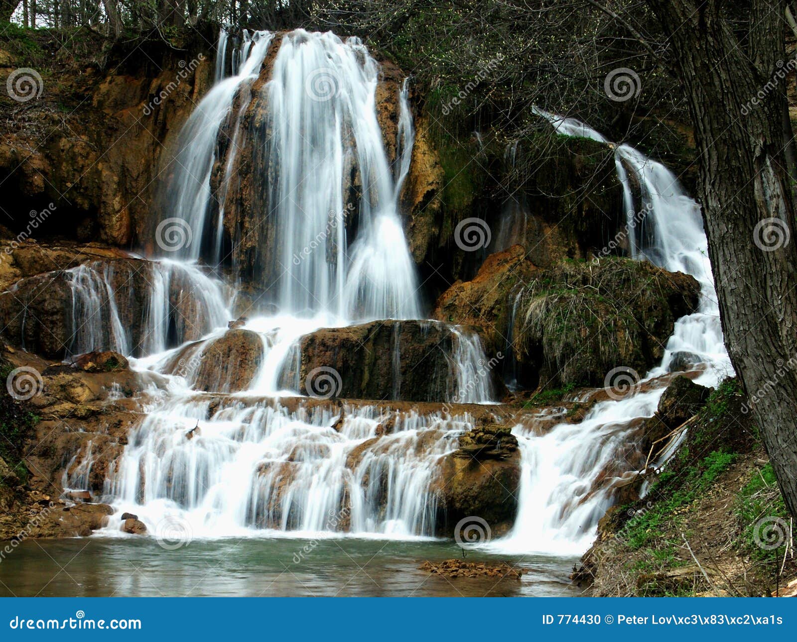 Picturesque waterfall stock photo. Image of blur, nature - 774430