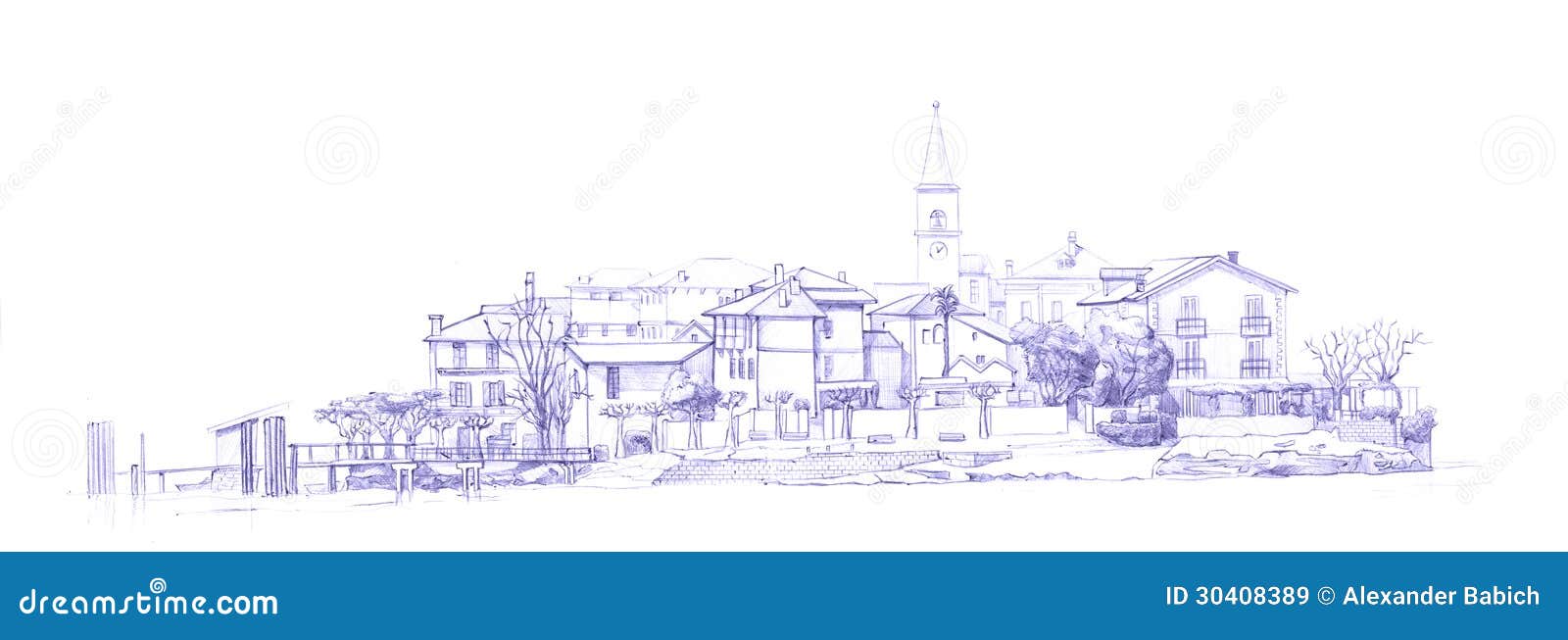 Pictyre de la ciudad. stock de ilustración. Ilustración de recorrido ...