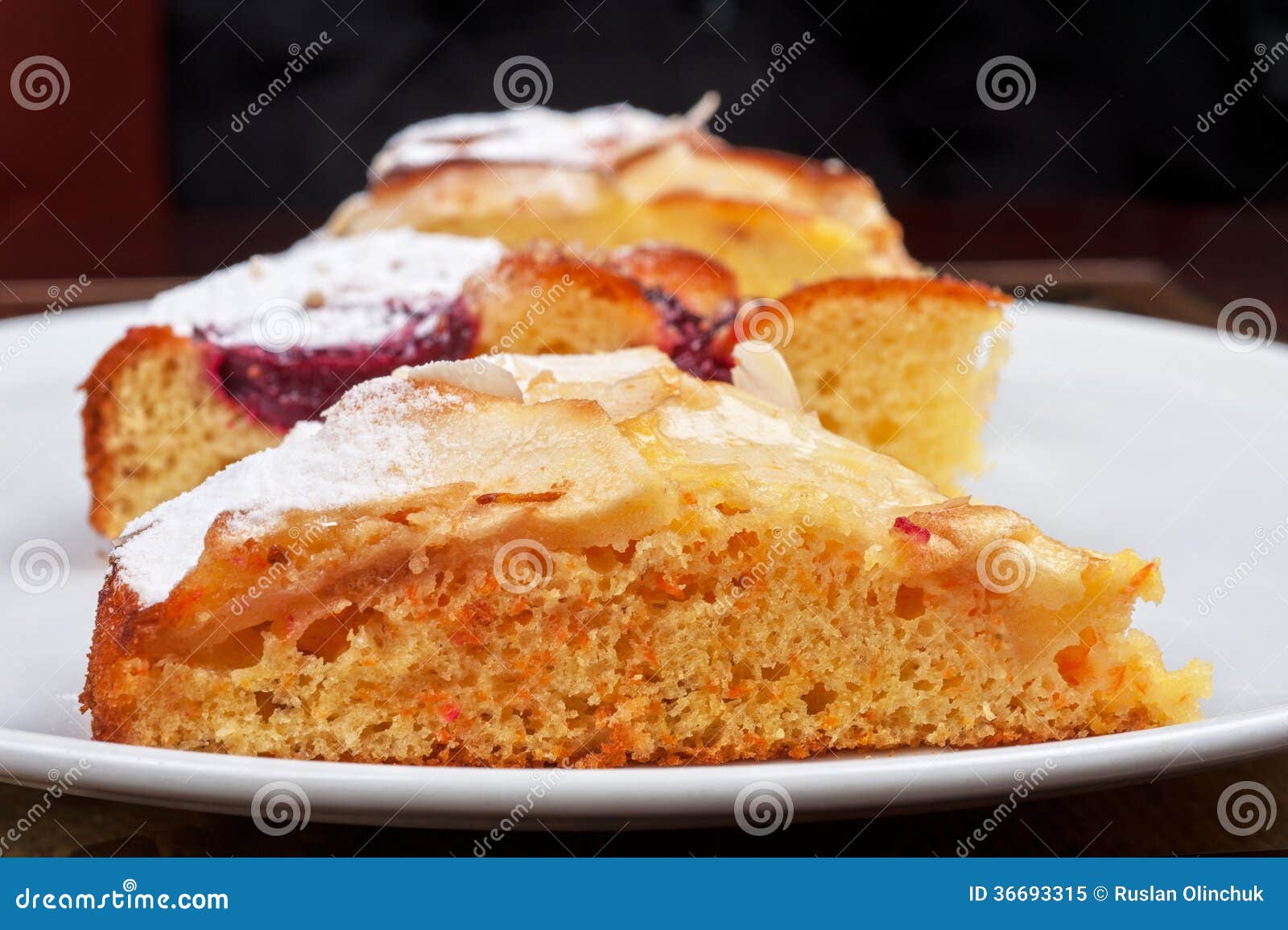Pie with Apple, Pear and Plum Stock Image - Image of christmas, dessert ...