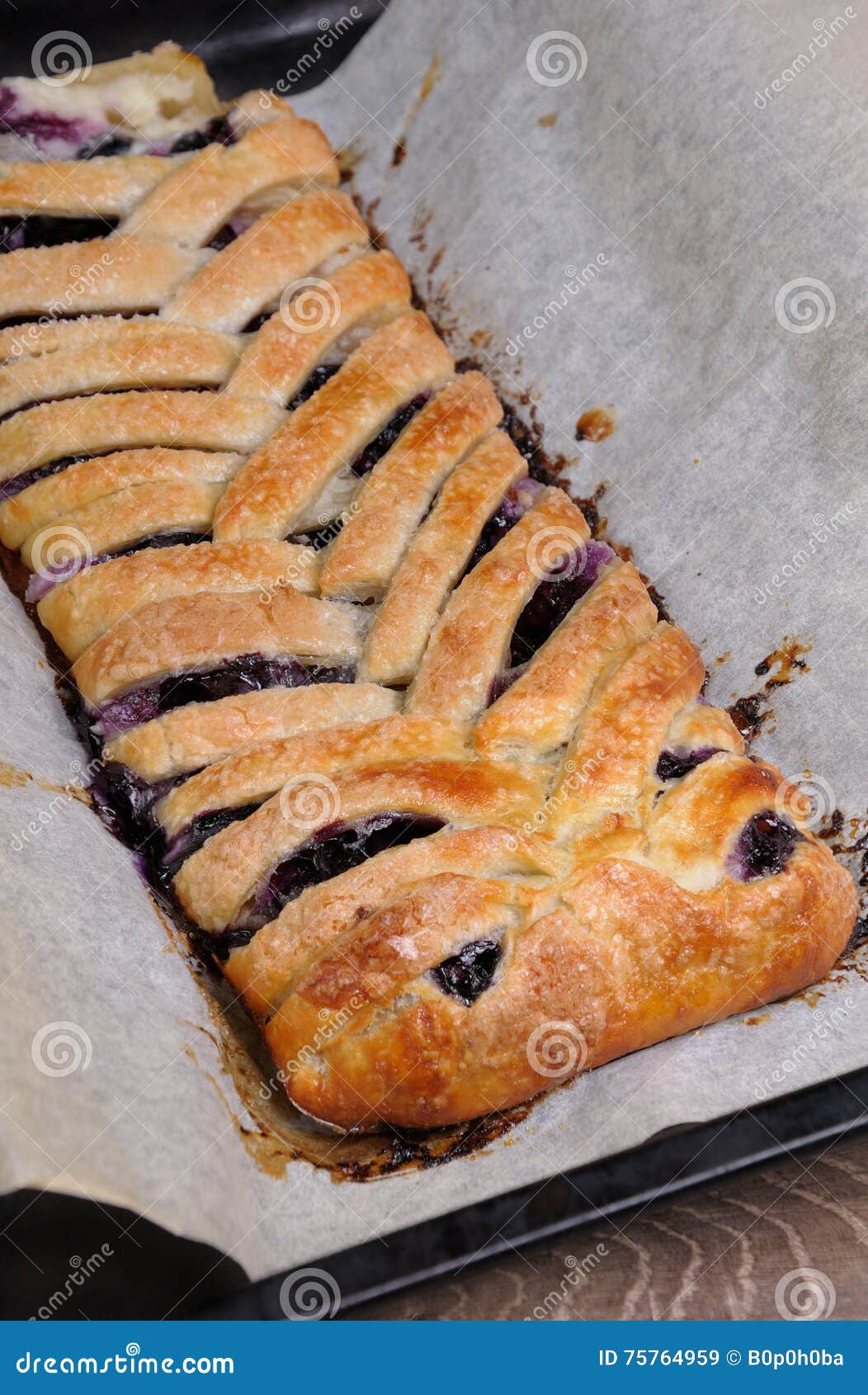Pie with blueberry stock image. Image of filling, dinner - 75764959