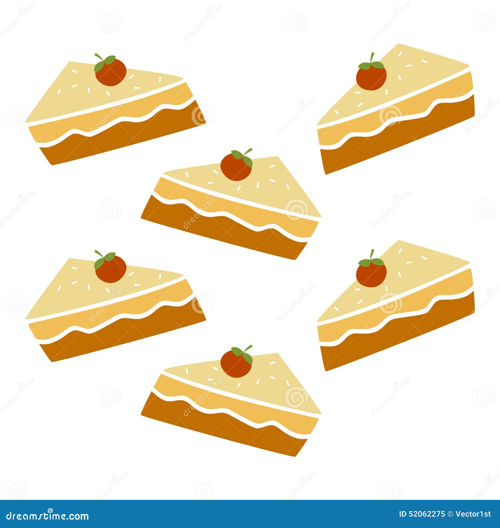 Pie cake pattern stock vector. Illustration of celebration - 52062275