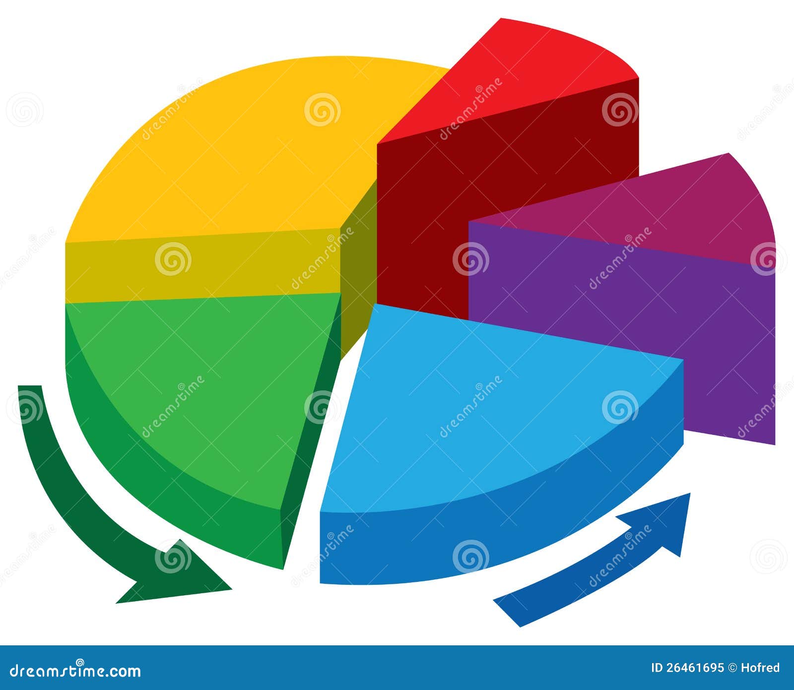 Pie Chart Cartoon Vector | CartoonDealer.com #26461695