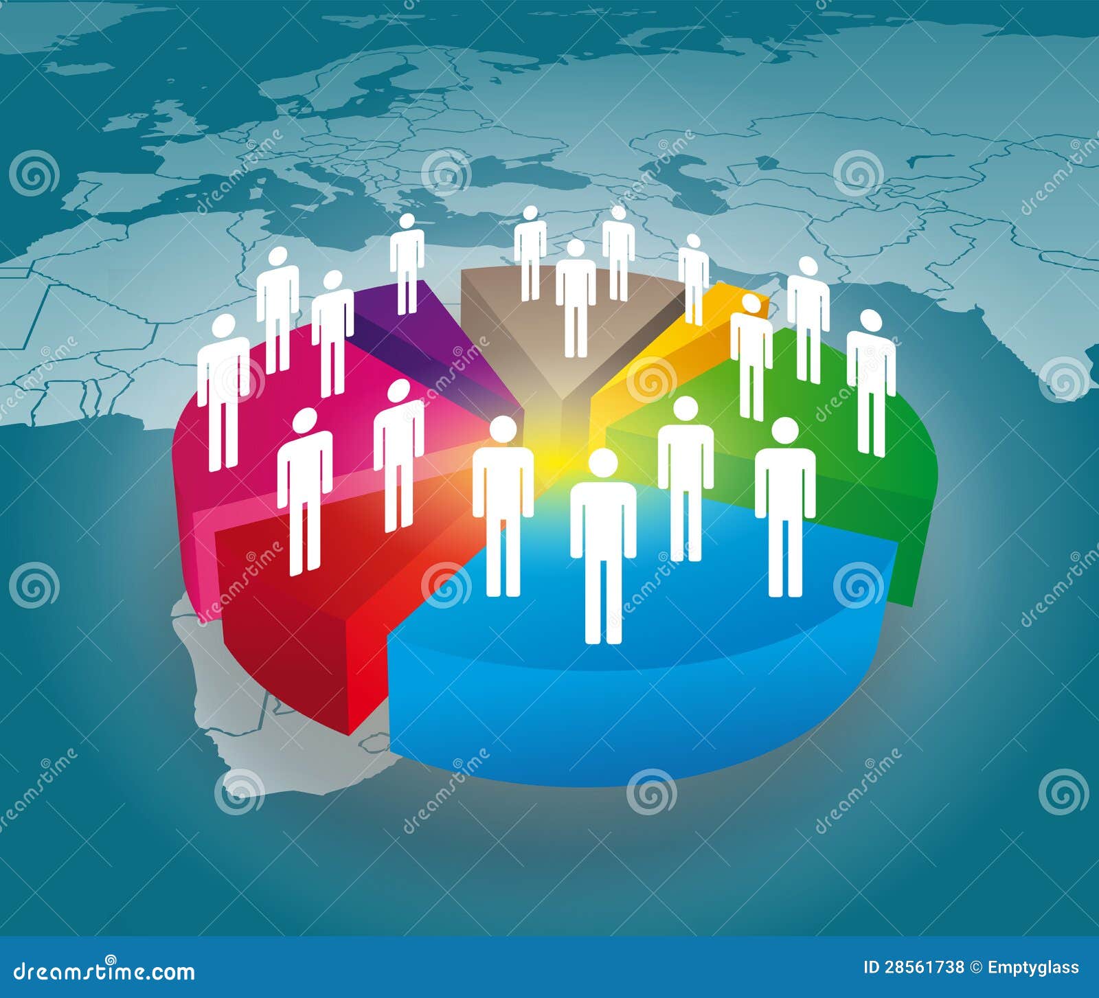 Pie chart stock illustration. Illustration of pieces - 28561738