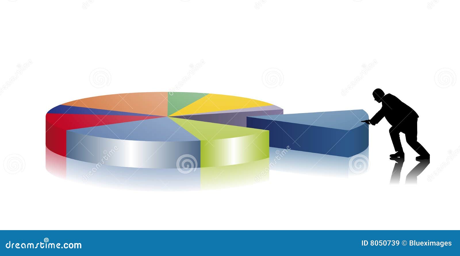 Pie chart stock vector. Illustration of accounting, cart - 8050739