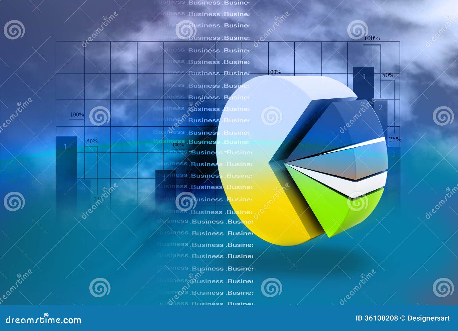 Pie chart stock illustration. Illustration of diagram - 36108208