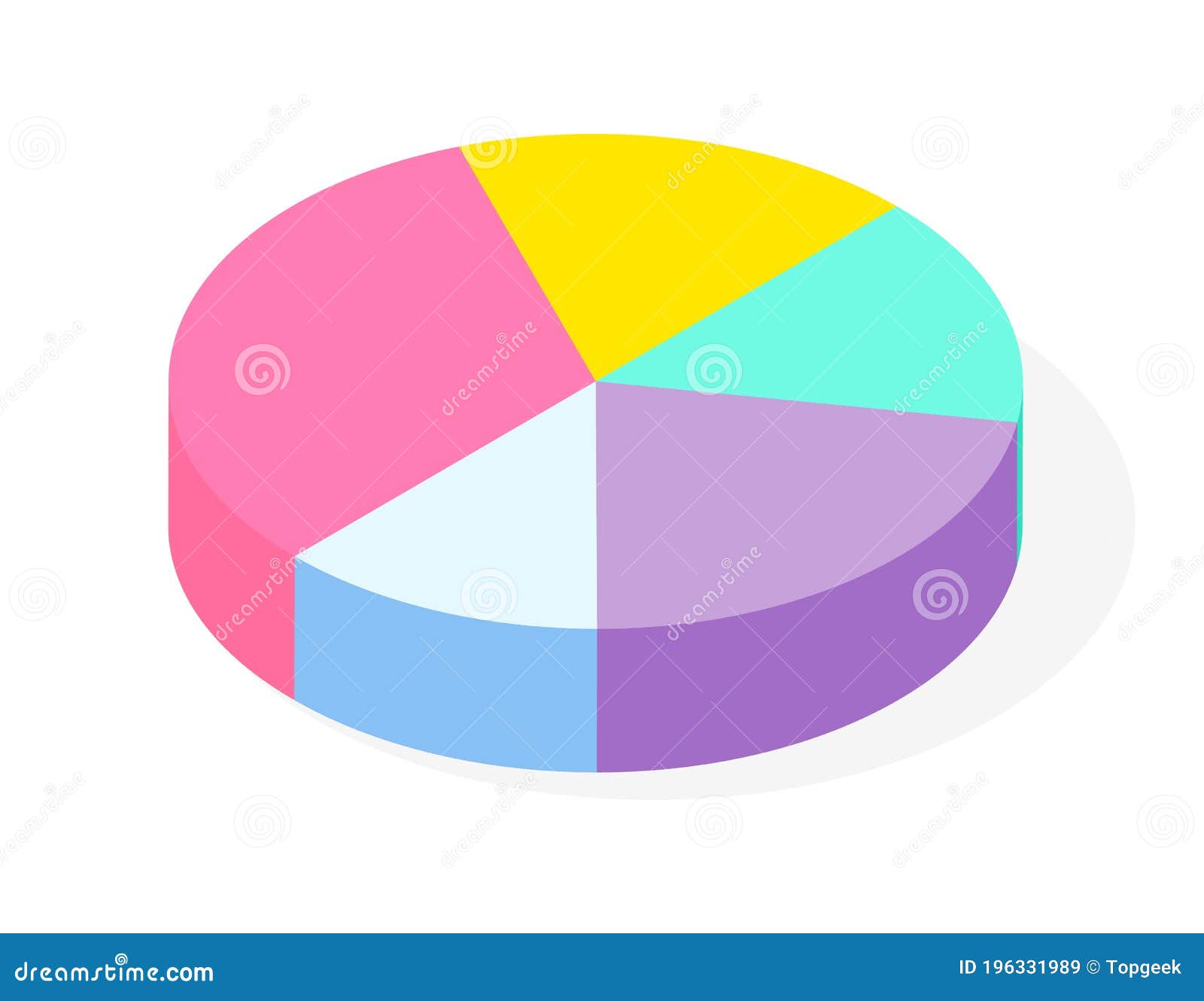 Colorful Vector 3d Pie Diagram, Pie Chart, Digital Marketing, Round ...