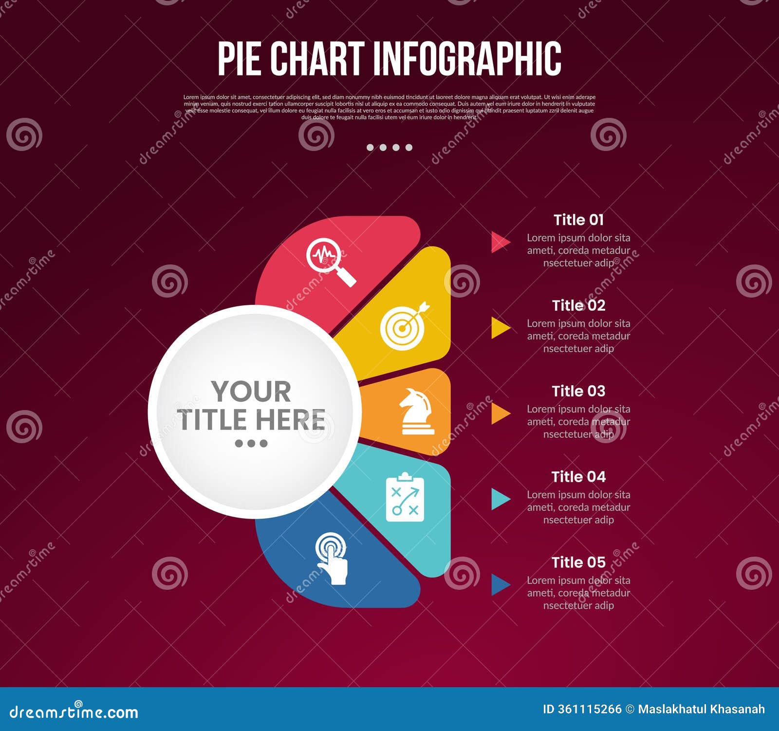 Pie Chart Base Template Infographic With Creative Unbalance Piechart ...