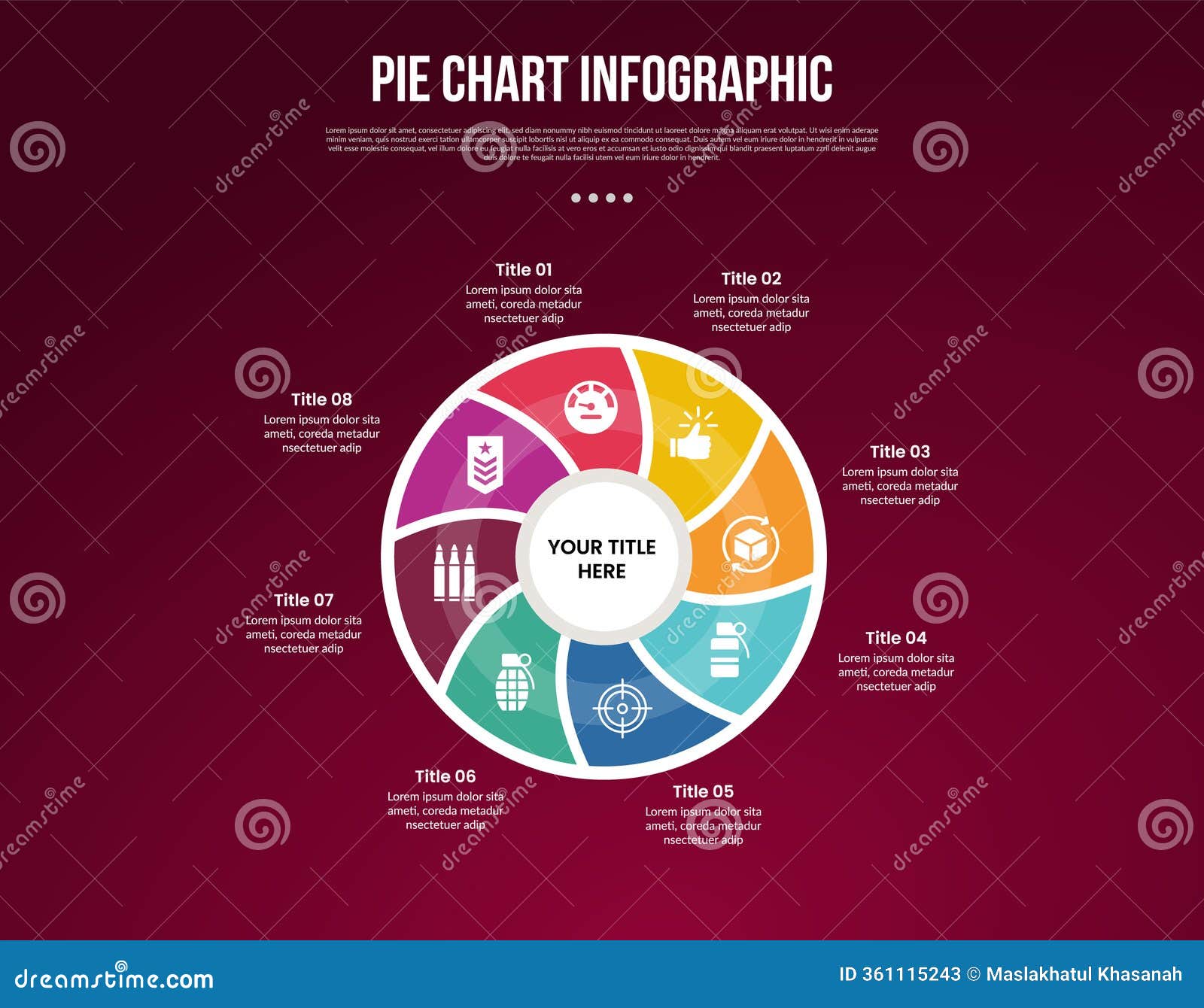 Pie Chart Base Template Infographic With Creative Unbalance Piechart ...