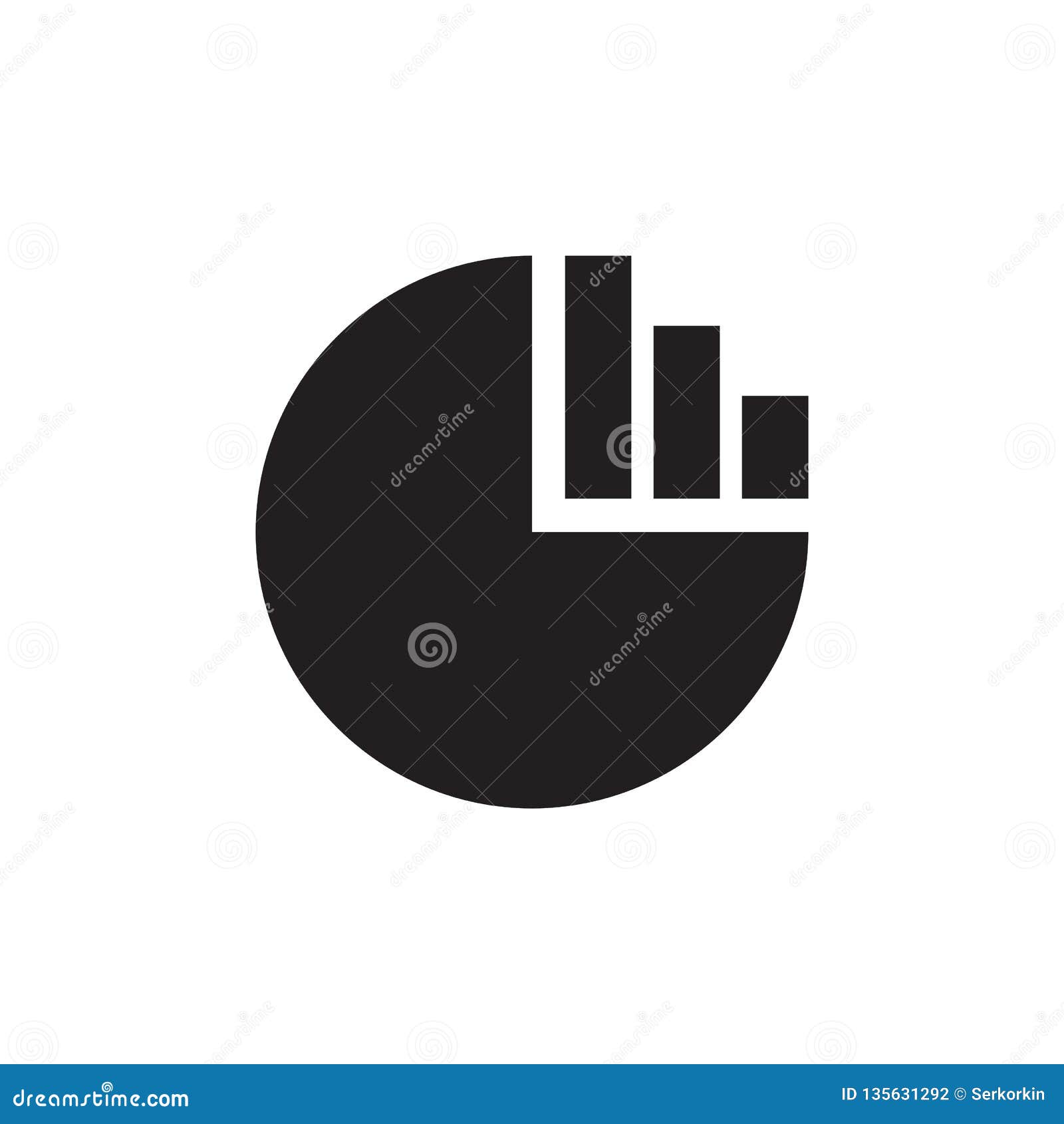 Pie Chart Icon Isolated On White Background From Multimedia Collection ...