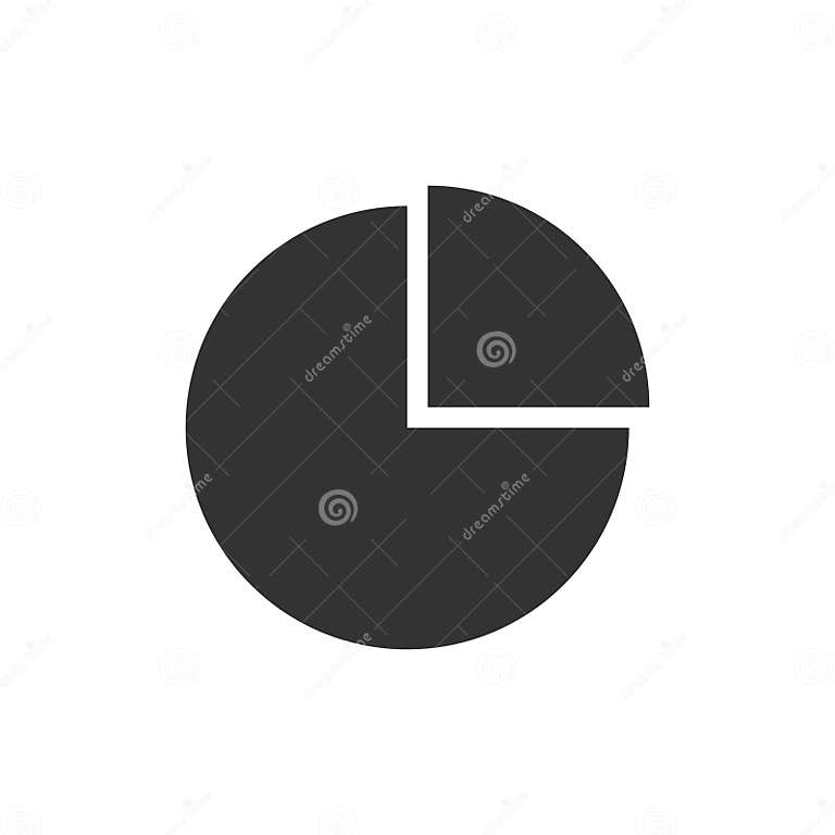 Pie chart black icon stock vector. Illustration of economy - 113941108