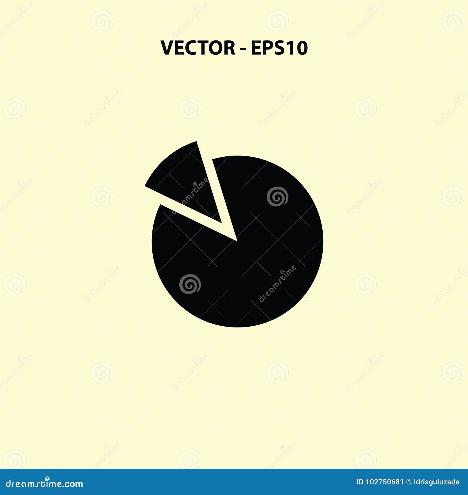 Pie chart icon. stock vector. Illustration of full, infographic - 102750681