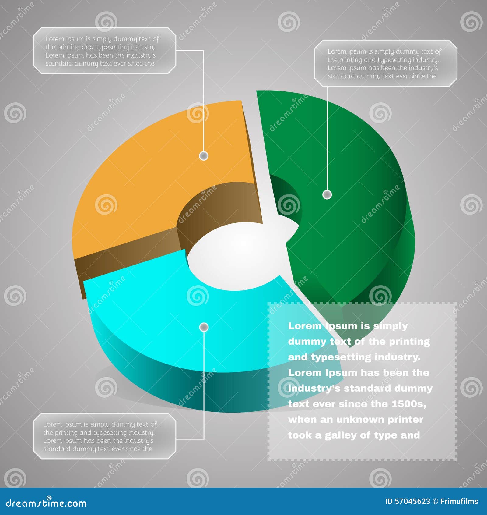 Pie Chart Business Diagram. Stock Vector - Illustration of plan ...