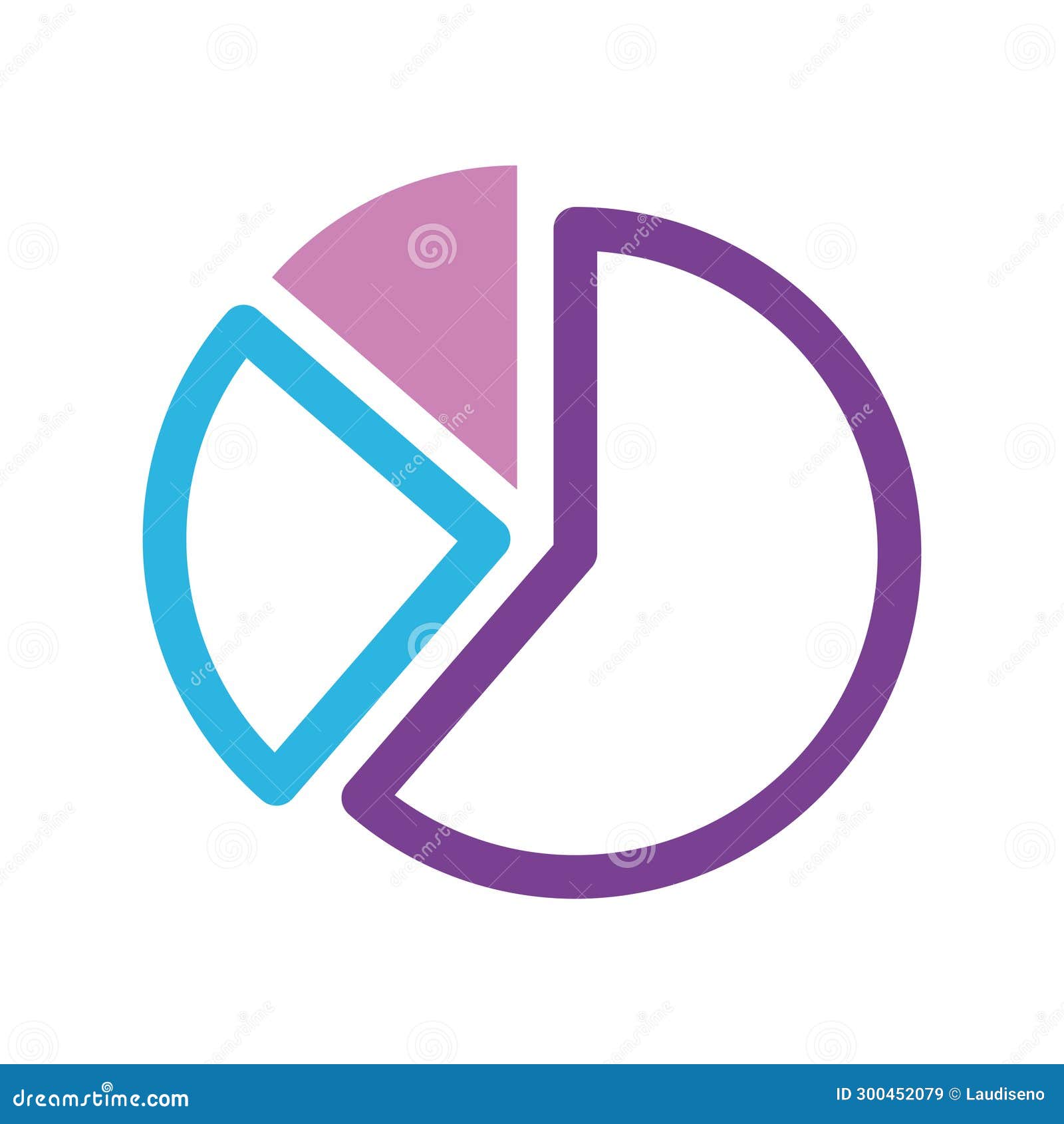 Pie Chart Business Icon Vector Stock Vector - Illustration of isolated ...