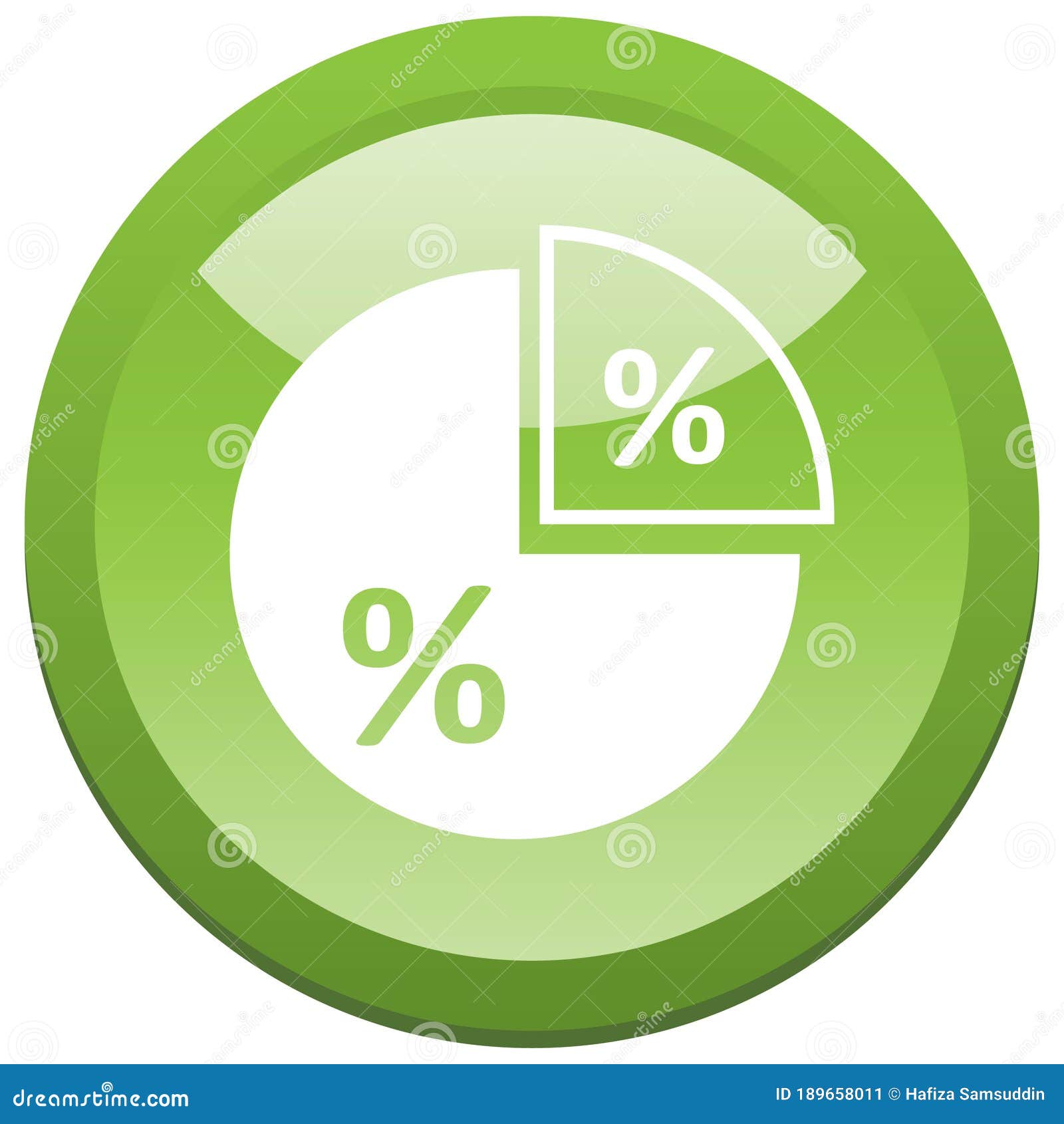 Pie Chart Button. Vector Illustration Decorative Design Stock Vector ...