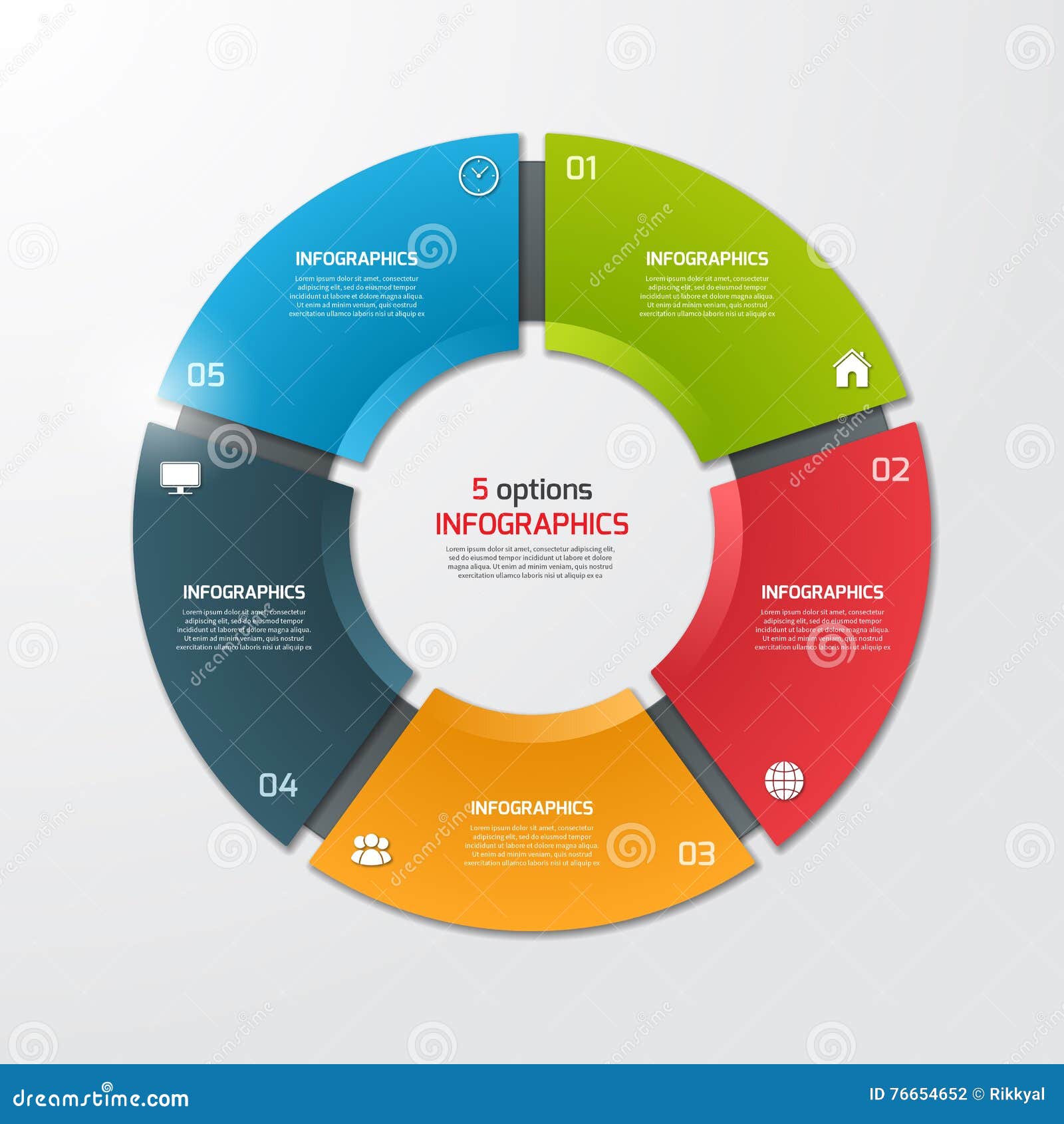 Chart Template In Modern Style. For Infographic And Presentation ...