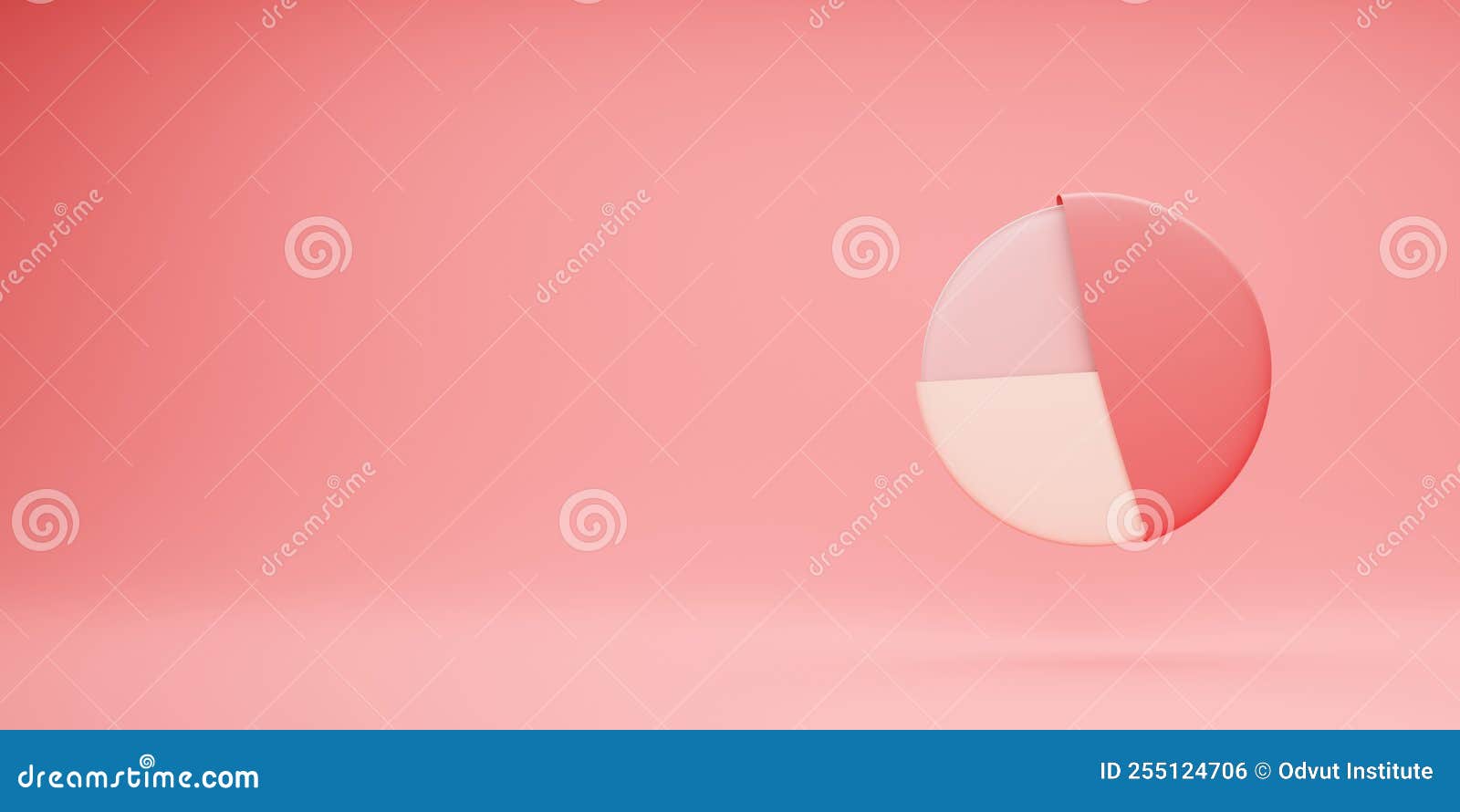 Pie Chart and Circular Loading Process 3d Rendering, Three Section 3D Infographic Pie Chart ...