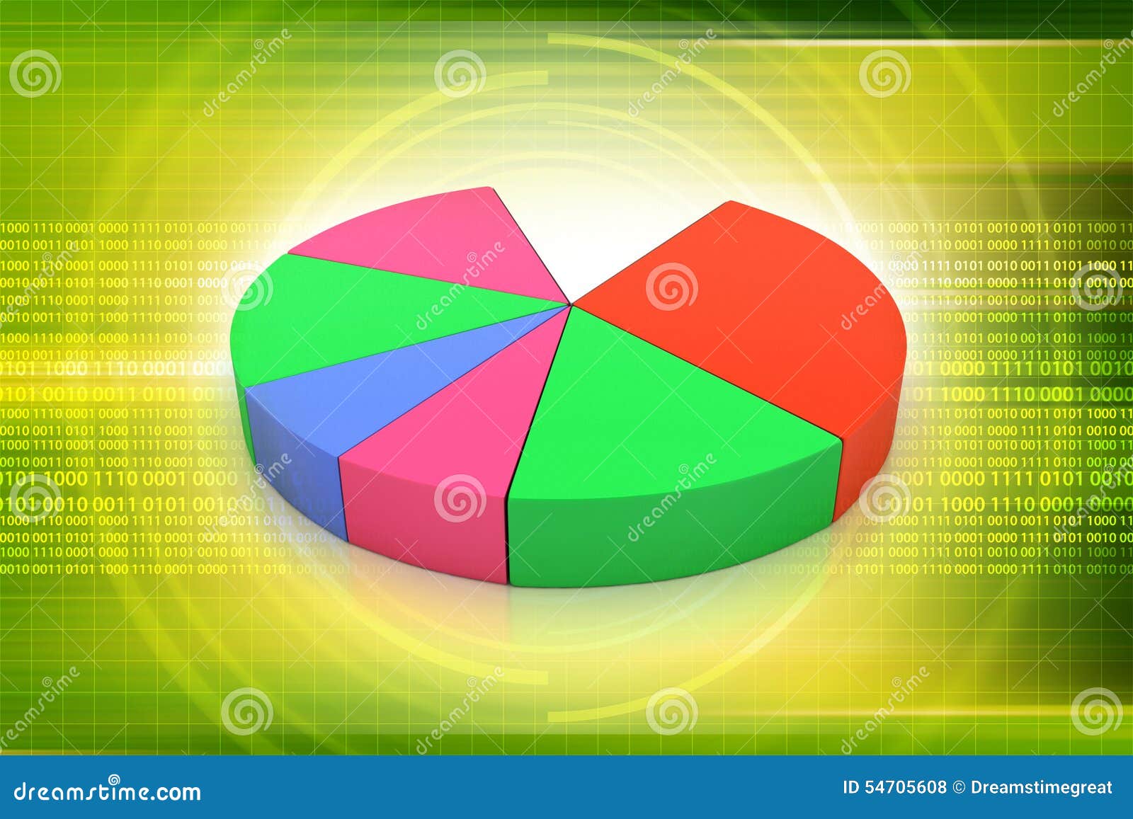 Pie chart stock illustration. Illustration of manager - 54705608