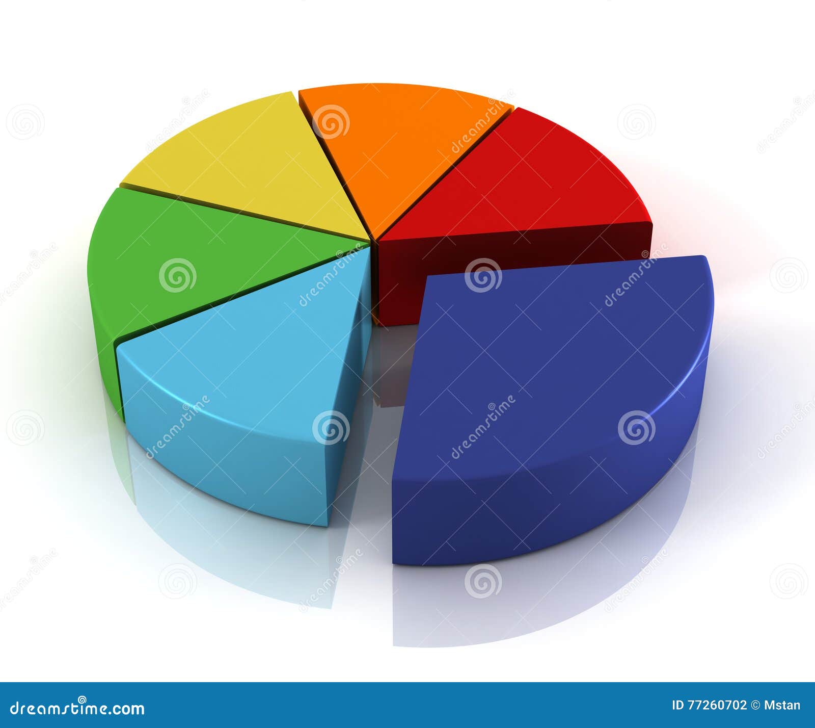 Pie chart 3d illustration stock illustration. Illustration of ...