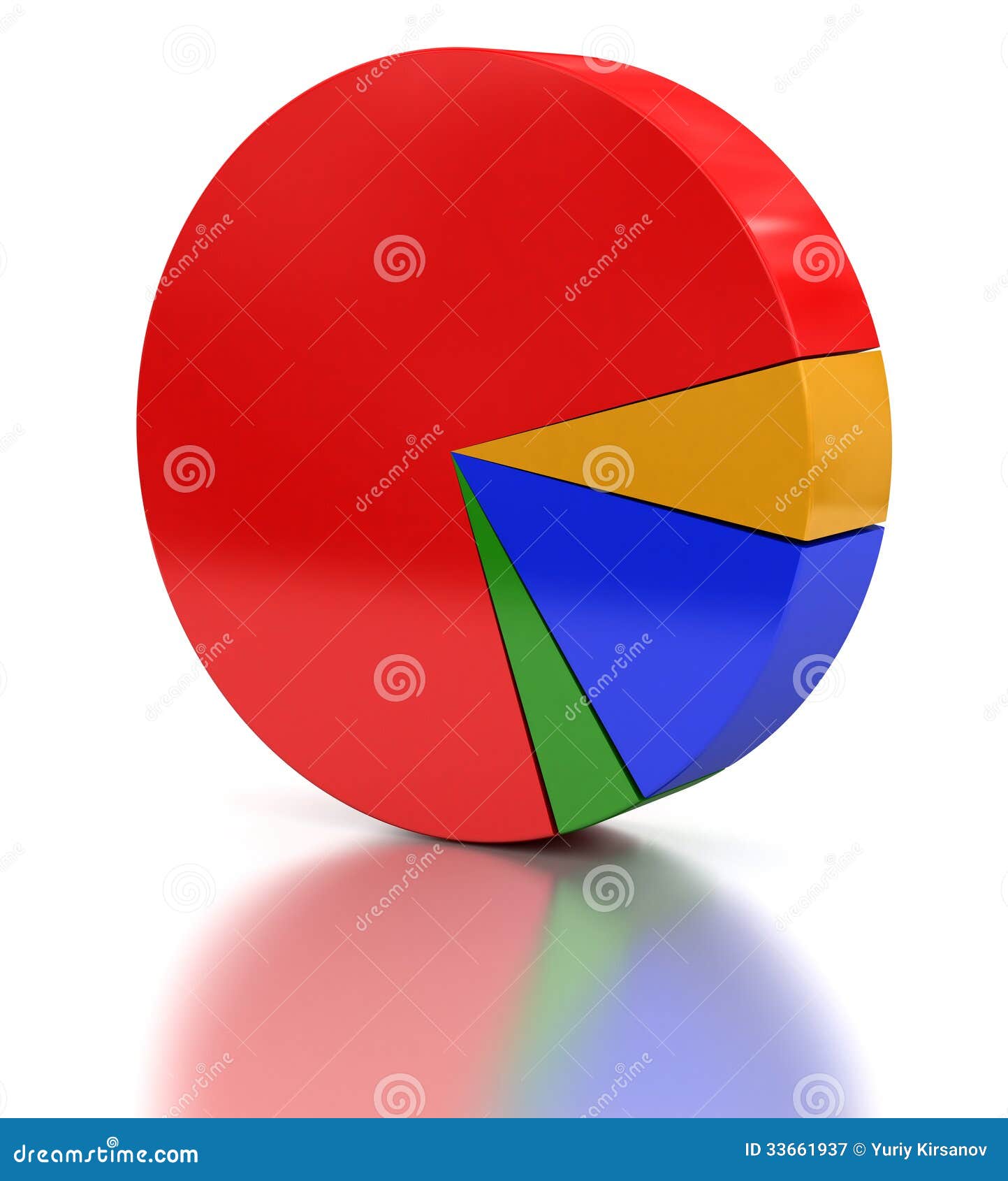 Pie chart stock illustration. Illustration of colored - 33661937