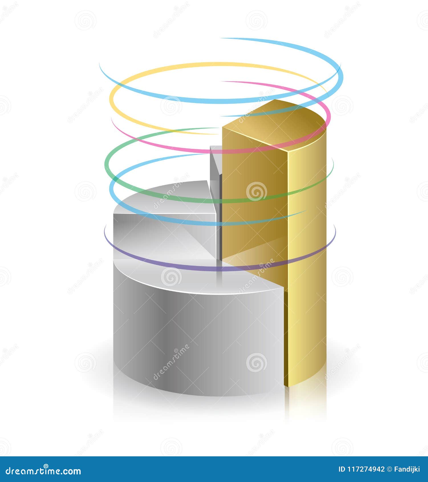 Pie chart design concept. stock vector. Illustration of design - 117274942