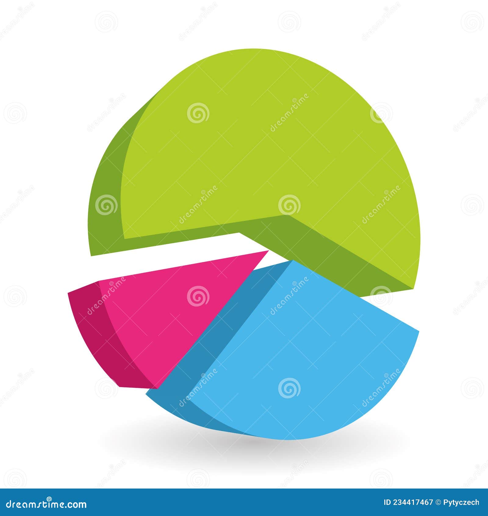 Colorful Pie Chart Design Element Stock Vector - Illustration of ...