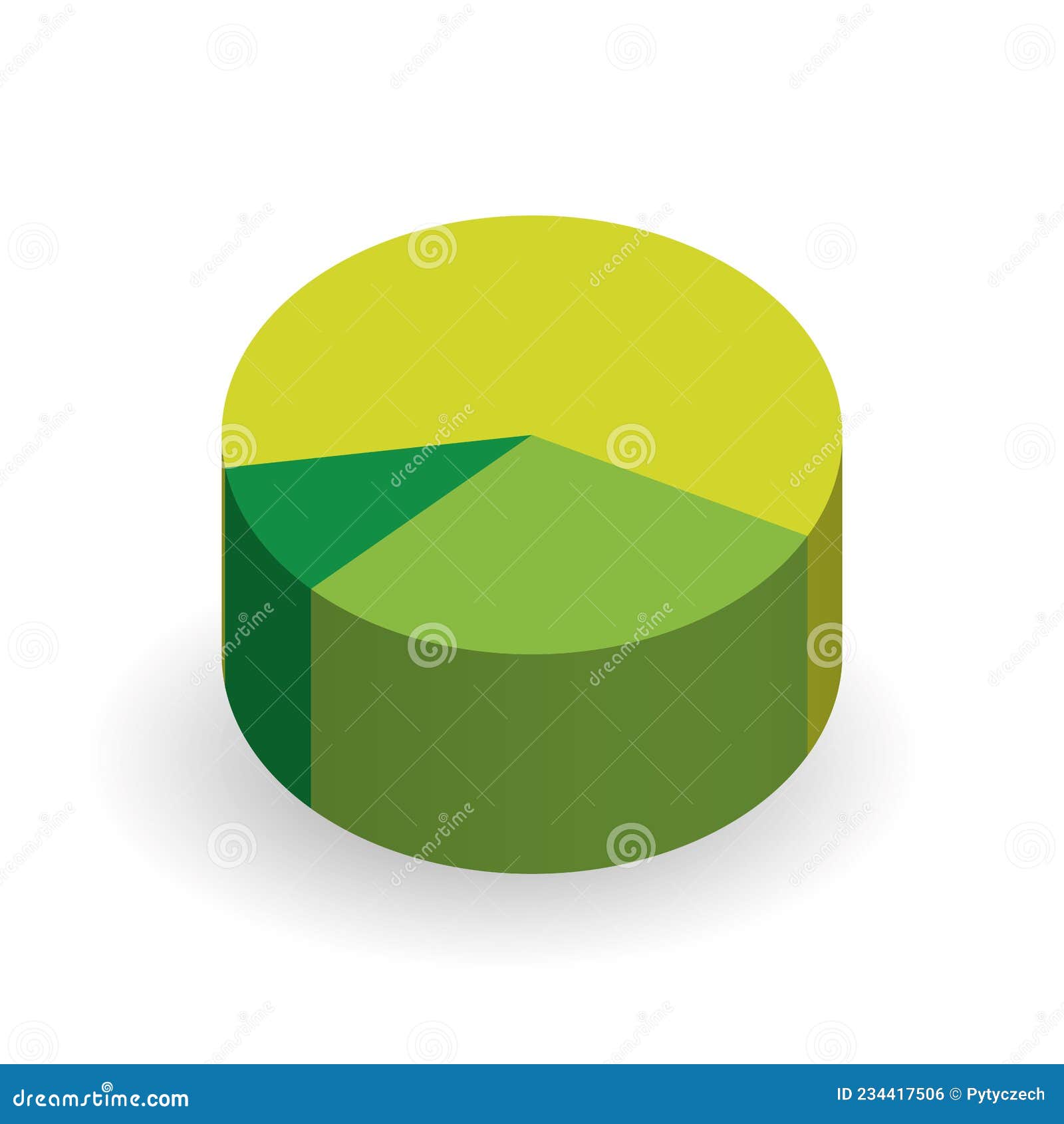Green Pie Chart Design Element Stock Vector - Illustration of choice ...