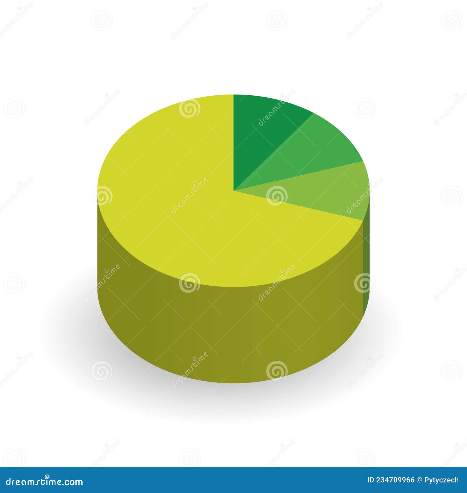 Green Pie Chart Design Element Stock Vector - Illustration of report ...