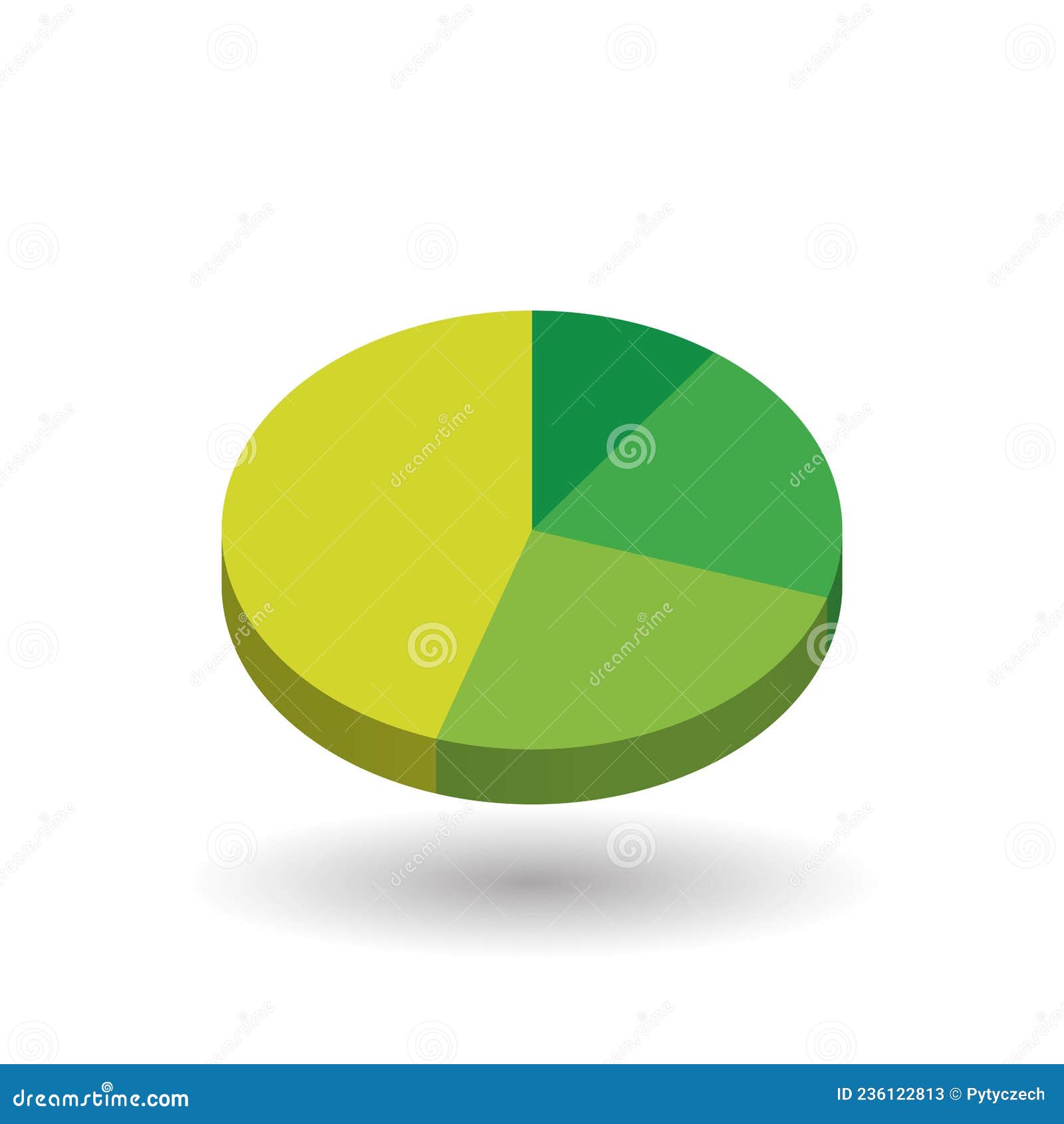Green Pie Chart Design Element Stock Vector - Illustration of icon ...