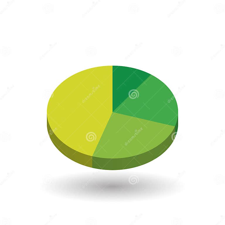 Green Pie Chart Design Element Stock Vector - Illustration of icon ...