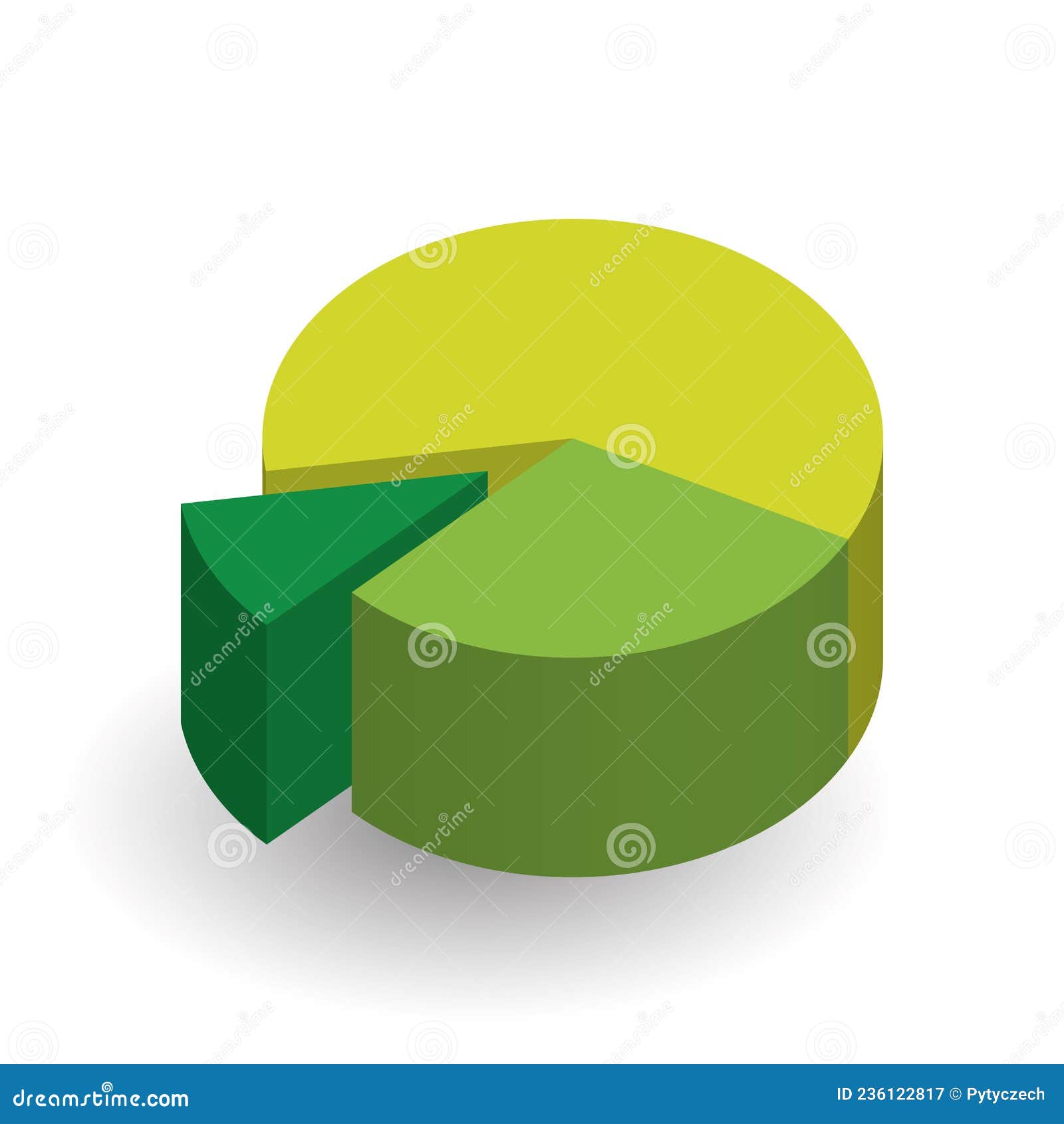 Green Pie Chart Design Element Stock Vector - Illustration of economy ...