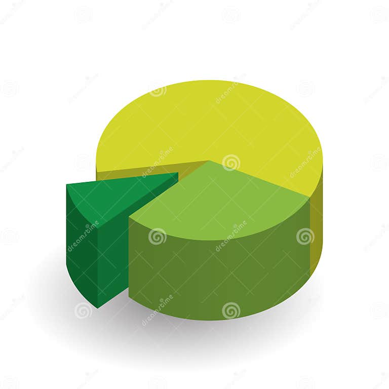 Green Pie Chart Design Element Stock Vector - Illustration of economy ...