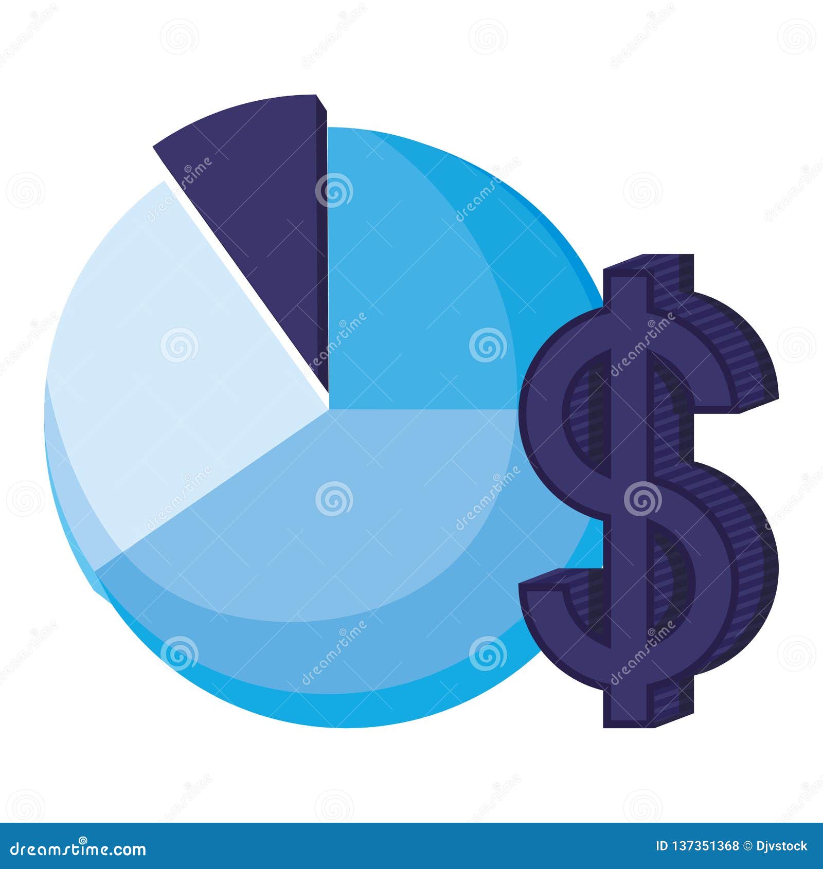 Pie chart design stock vector. Illustration of presentation - 137351368