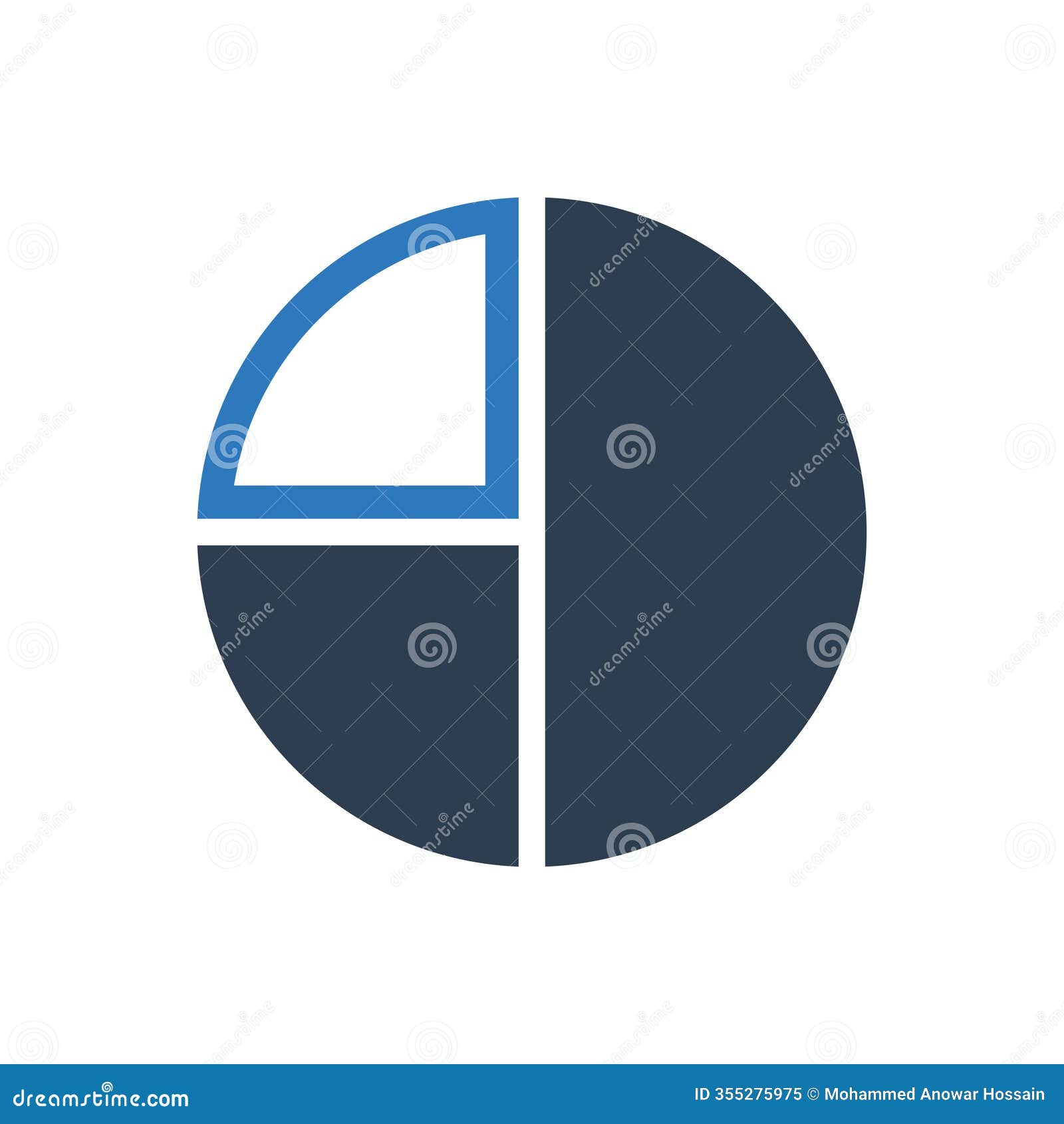 Pie Chart Icon - Diagram Report Icon Stock Illustration - Illustration ...