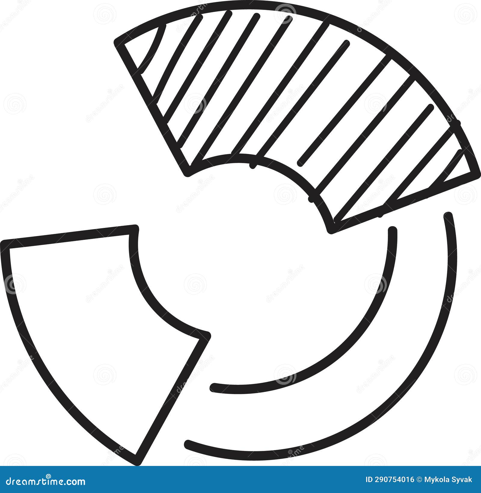 Pie Chart Doodle stock vector. Illustration of design - 290754016