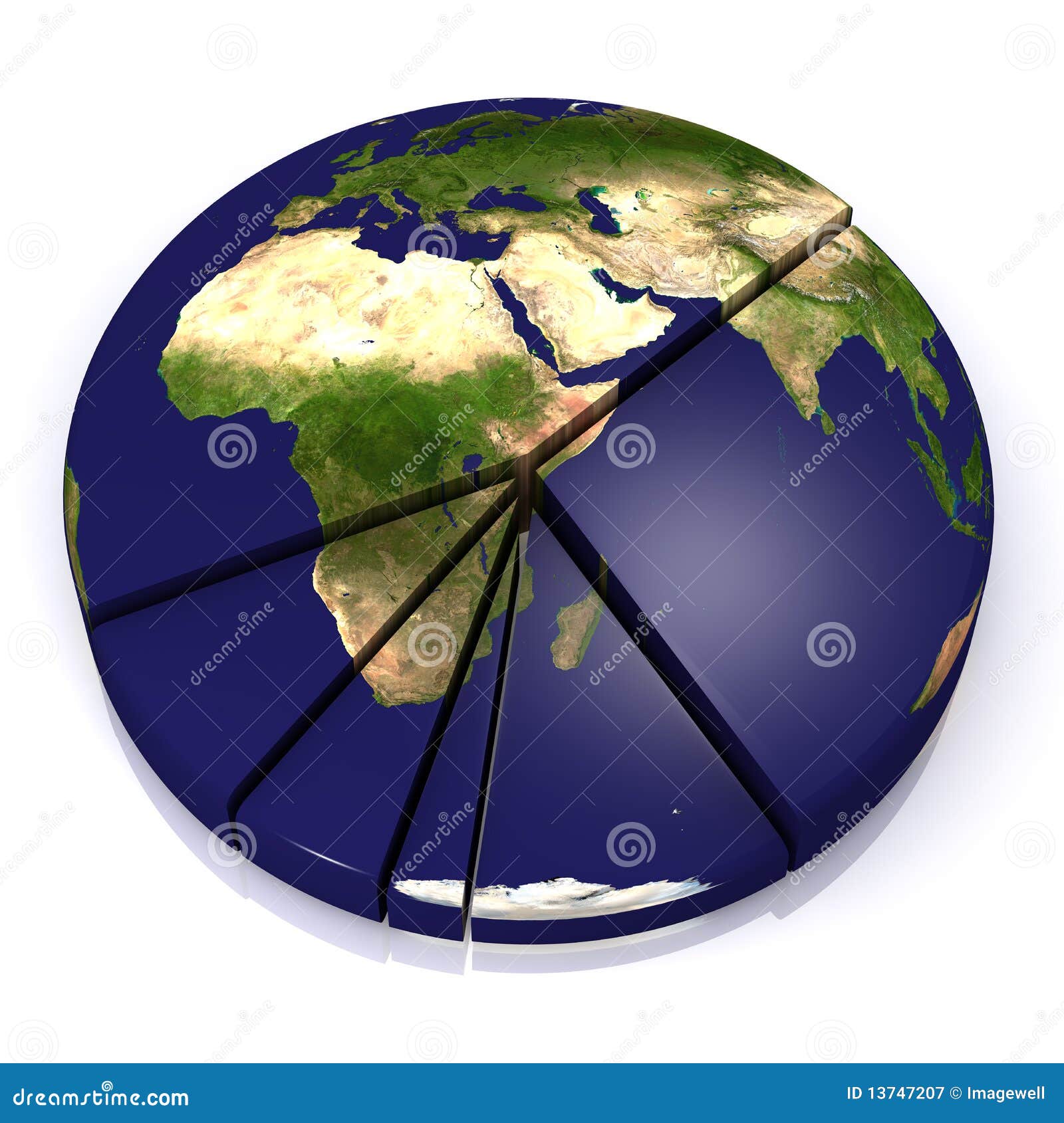 Pie_chart_Earth stock illustration. Illustration of economy - 13747207