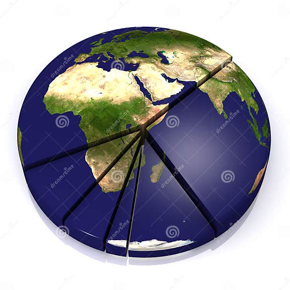 Pie_chart_Earth stock illustration. Illustration of economy - 13747207