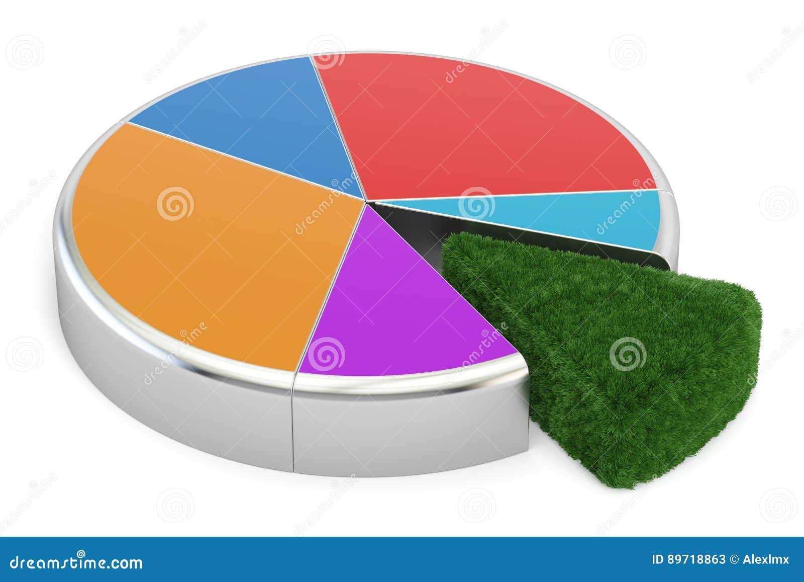 Pie chart ecology, 3D stock illustration. Illustration of banking ...