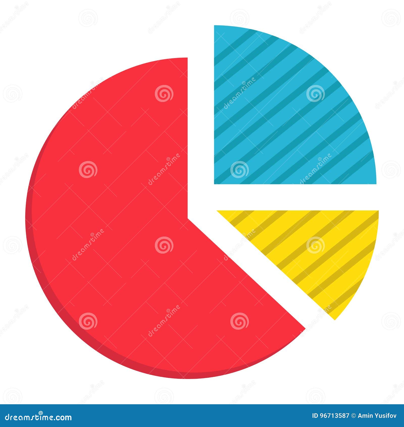 Pie Chart Flat Icon, Business and Diagram Stock Vector - Illustration ...