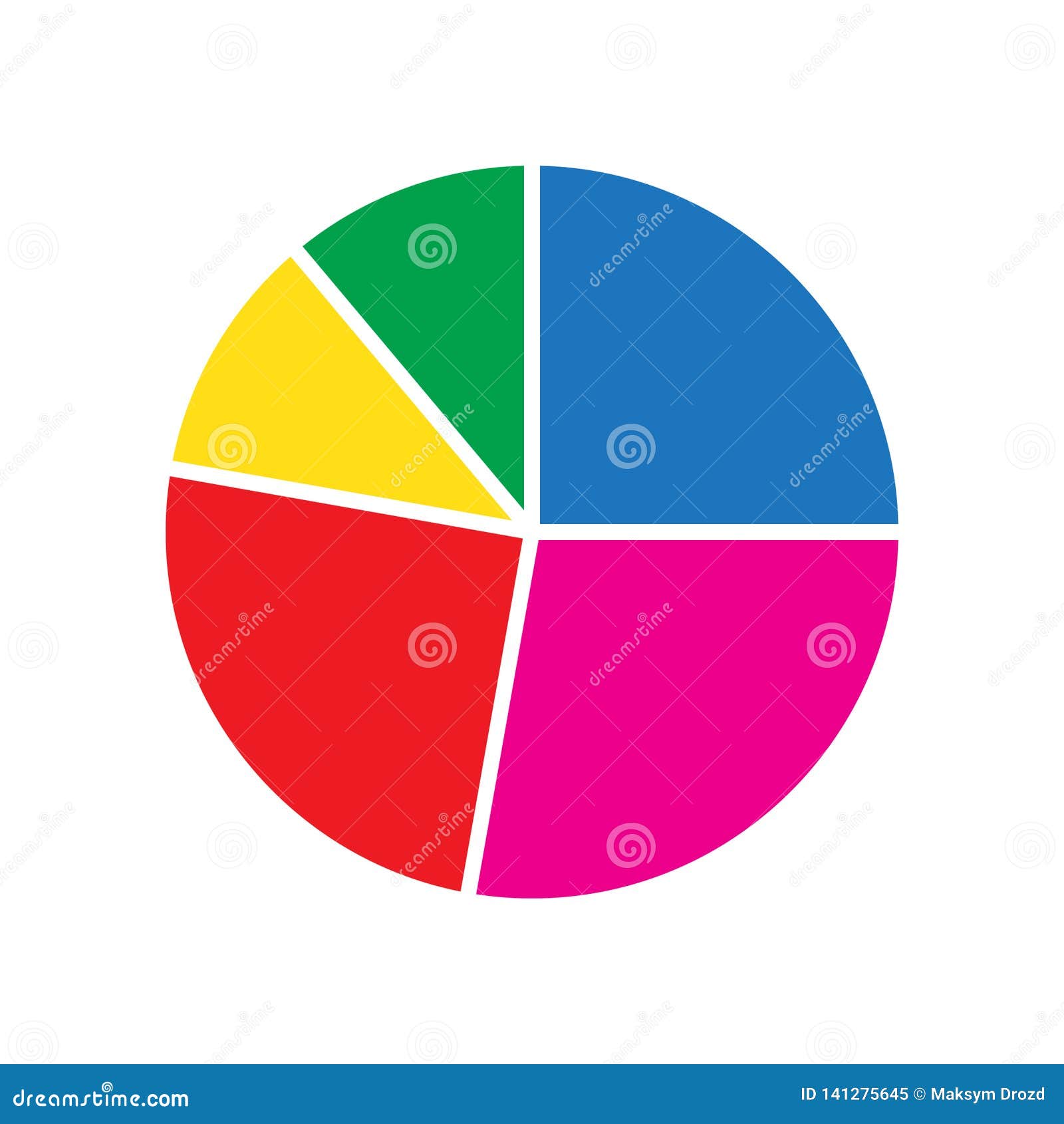 Pie Chart Flat Icon, Diagram Icon Stock Vector - Illustration of ...