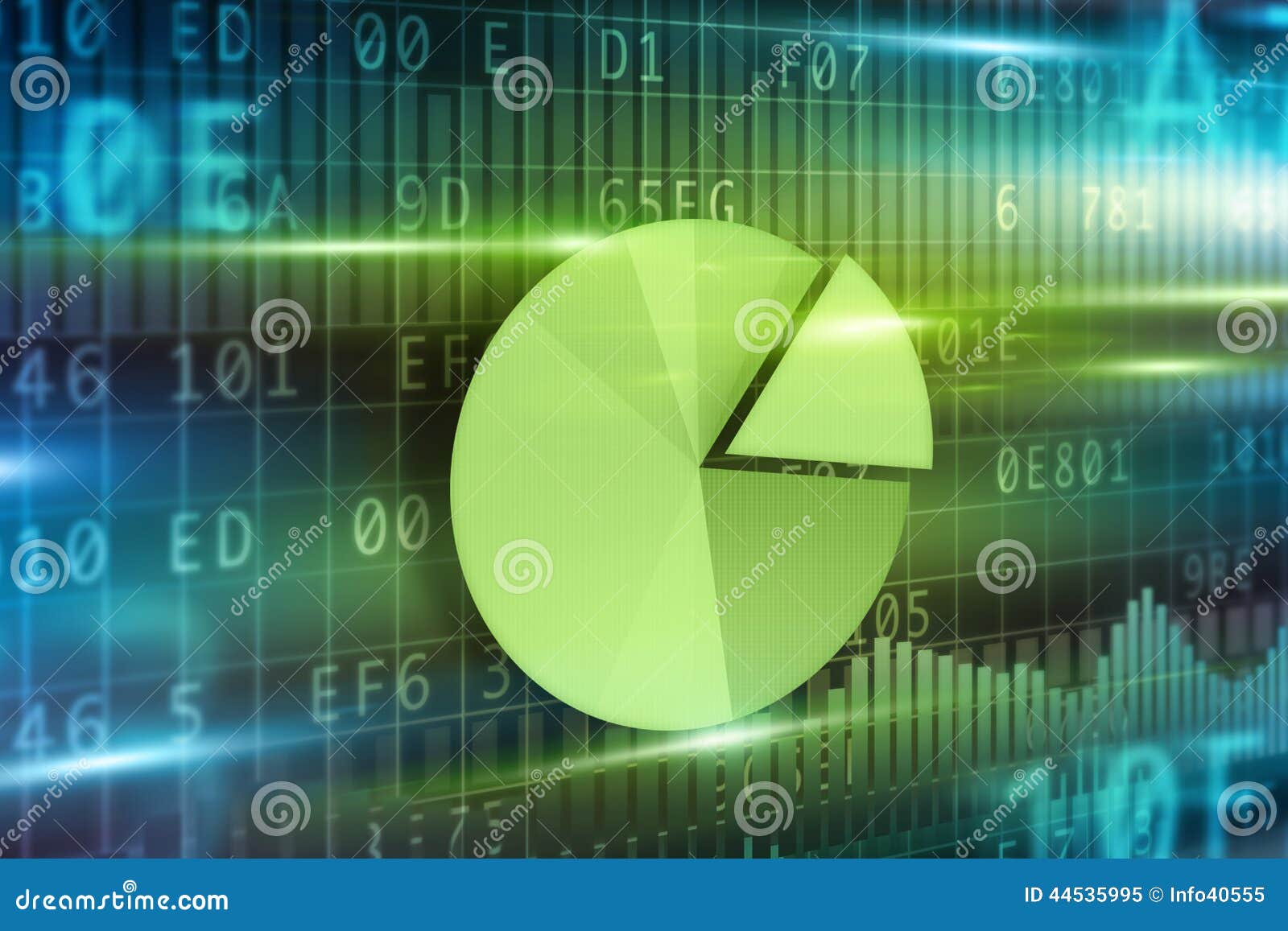 Pie-chart on Futuristic Background Stock Illustration - Illustration of ...