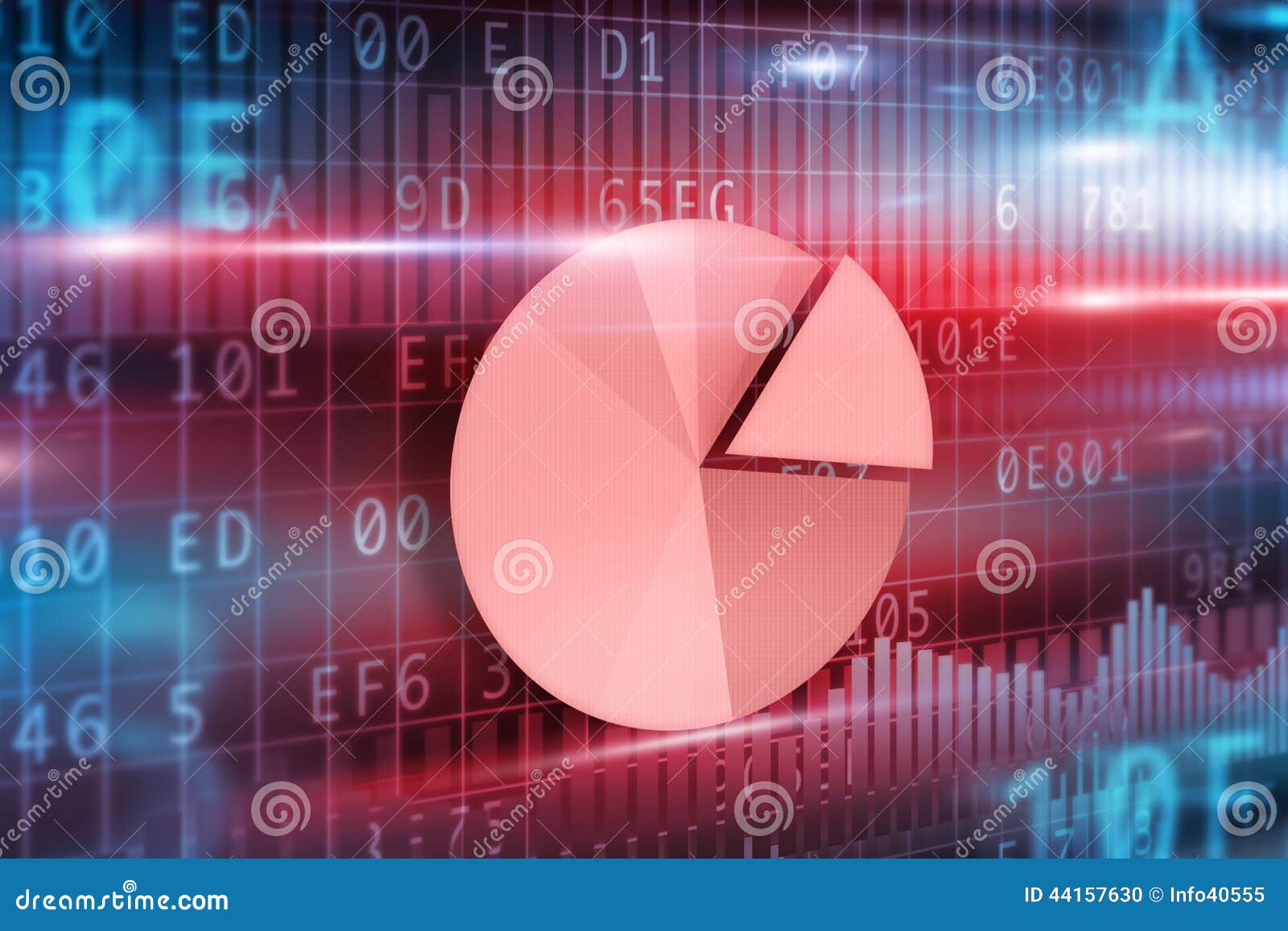 Pie-chart on Futuristic Background Stock Illustration - Illustration of ...