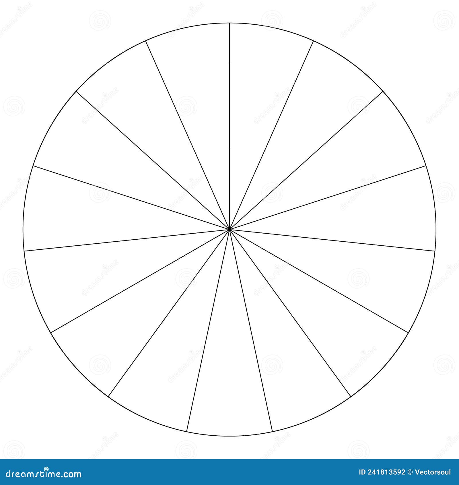 Pie Chart, Pie Graph Circle Circular Diagram from 2 To 65 Sections ...
