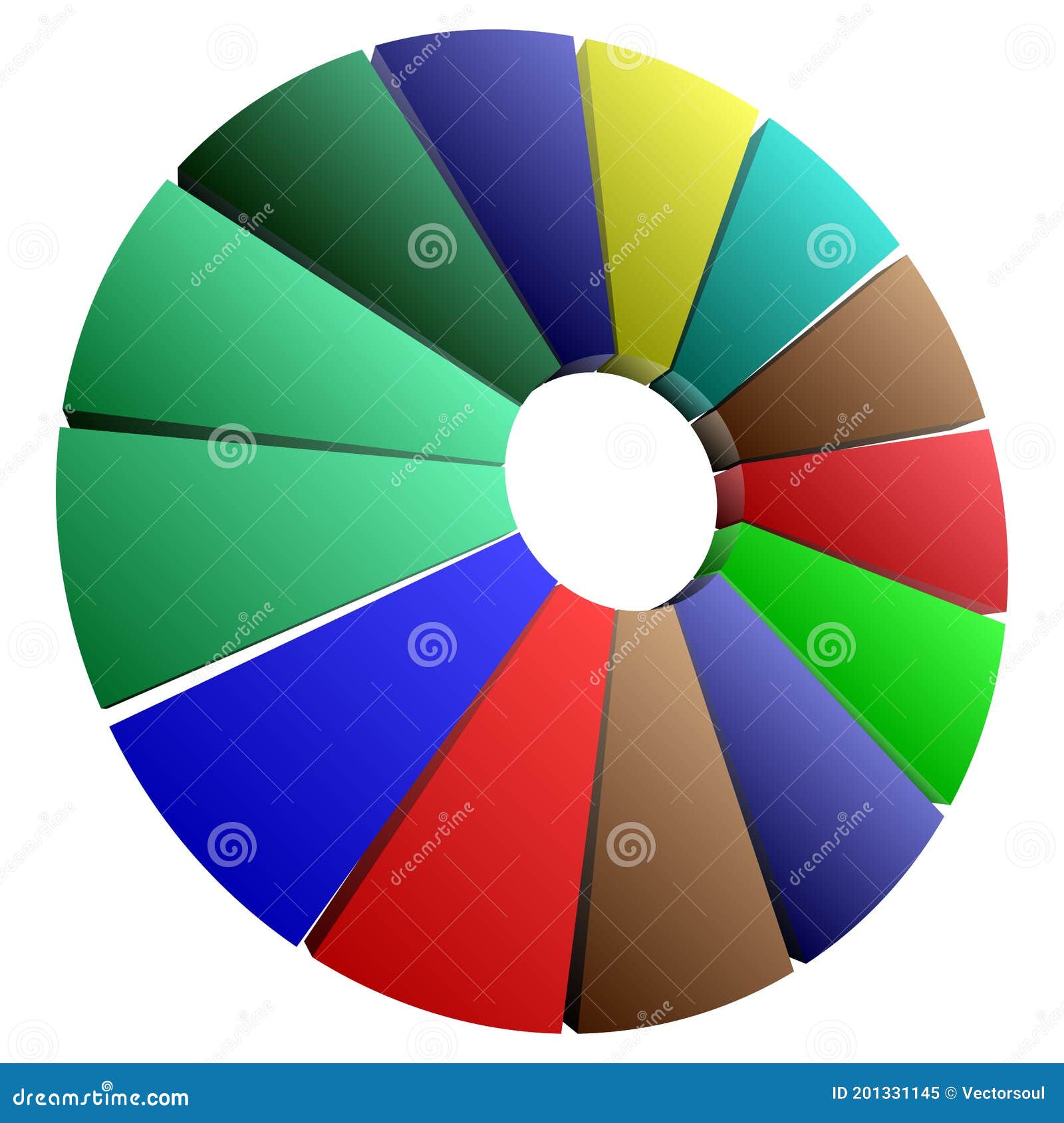 Pie Chart, Pie Graph, Diagram Vector Illustration. a Clipart for ...
