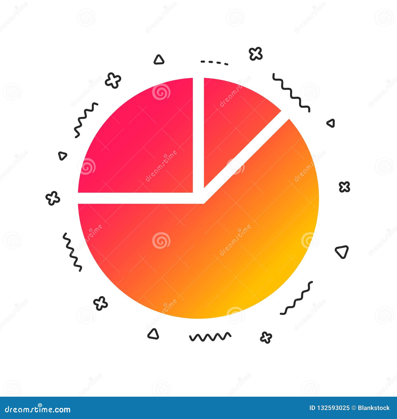 Pie Chart Graph Sign Icon. Diagram Button. Vector Stock Vector ...