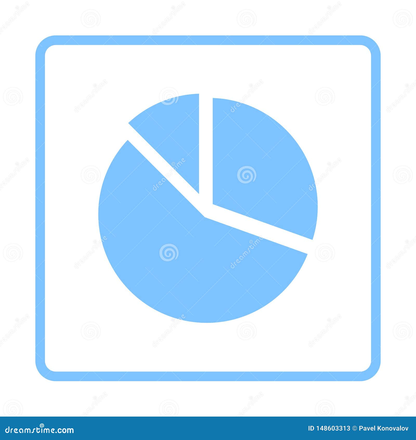 Pie Chart Icon stock vector. Illustration of isolated - 148603313