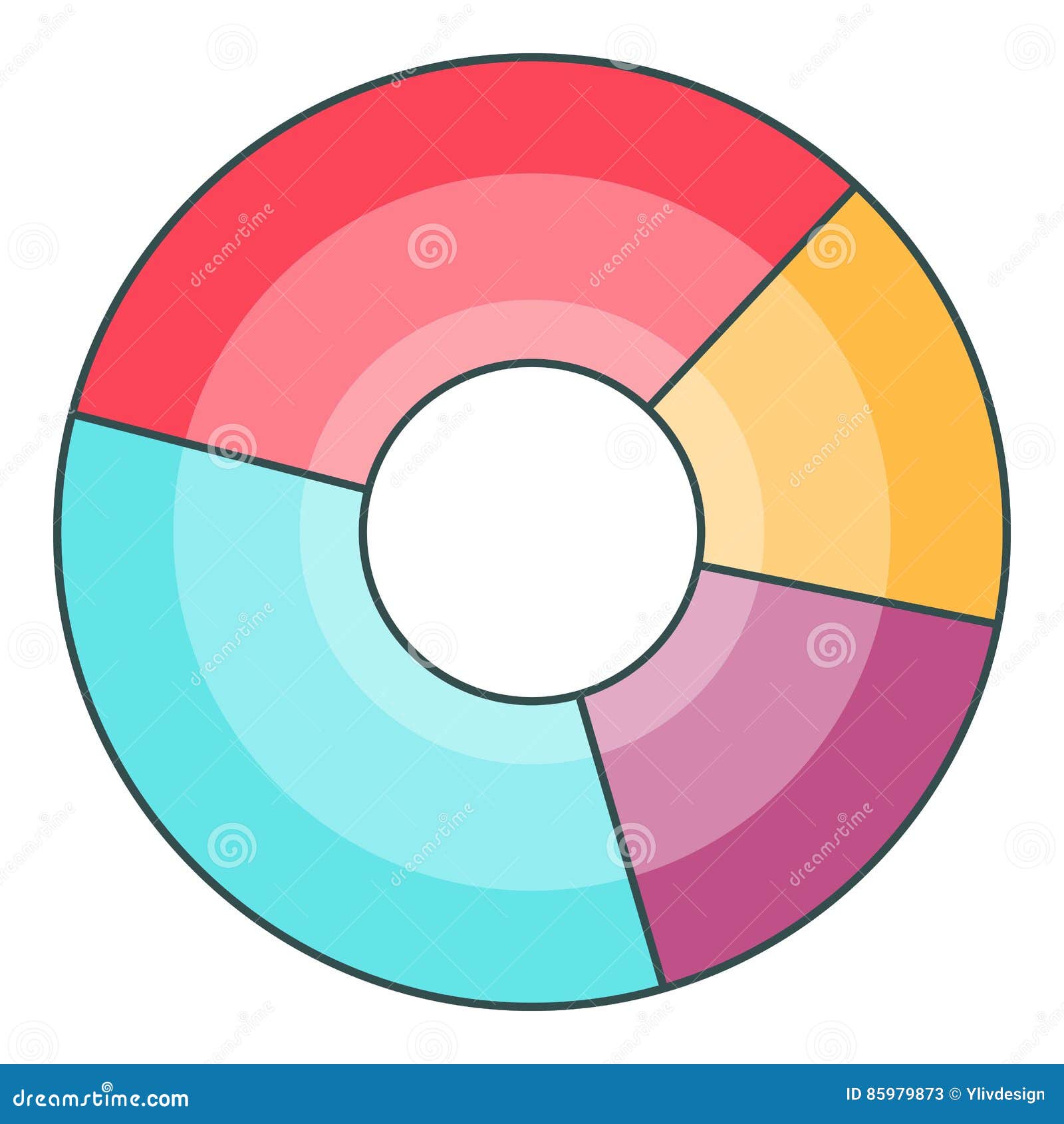 Pie Chart Icon, Cartoon Style Stock Vector - Illustration of ...