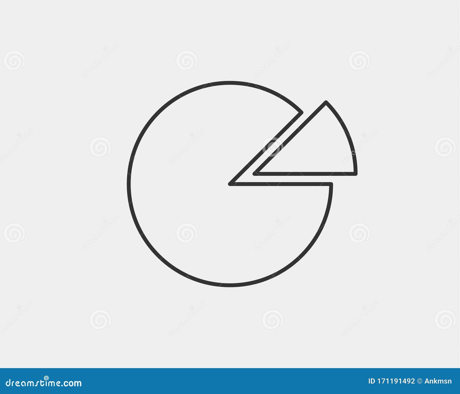 Pie Chart Icon. Circle Diagram Vector Stock Vector - Illustration of ...