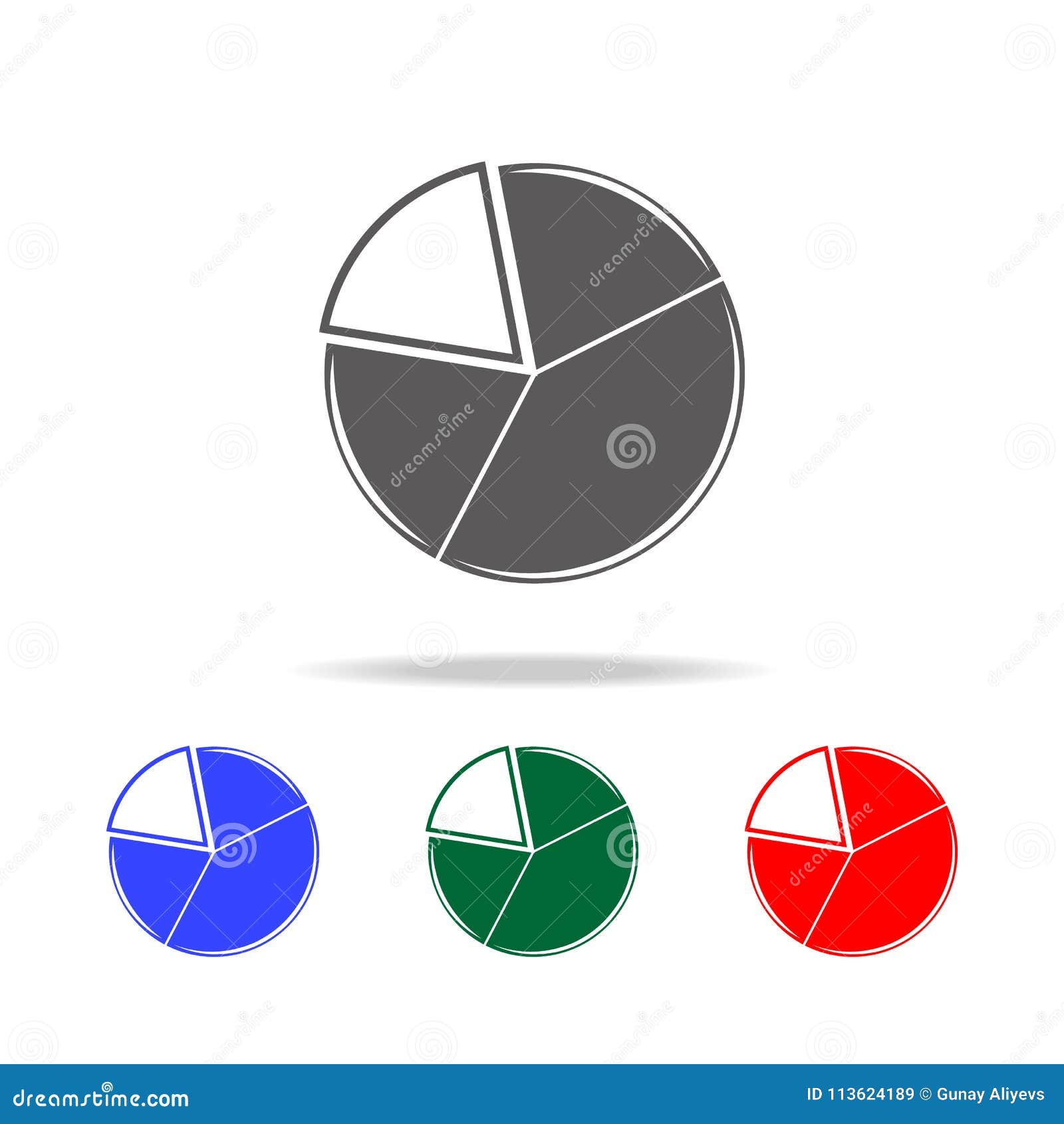 Pie Chart Icon. Elements of Chart and Trend Diagram Multi Colored Icons ...