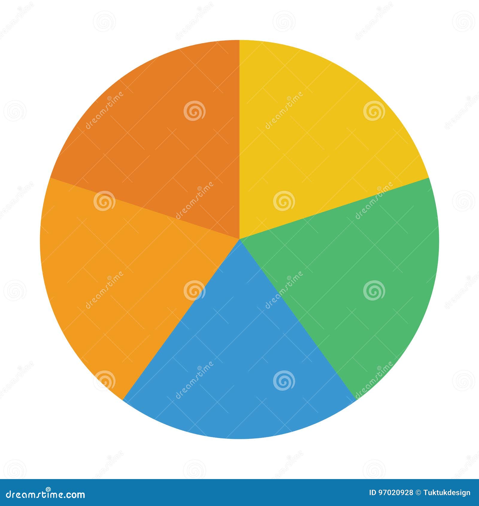 Pie Chart Icon Flat Color Vector Illustration Stock Vector ...