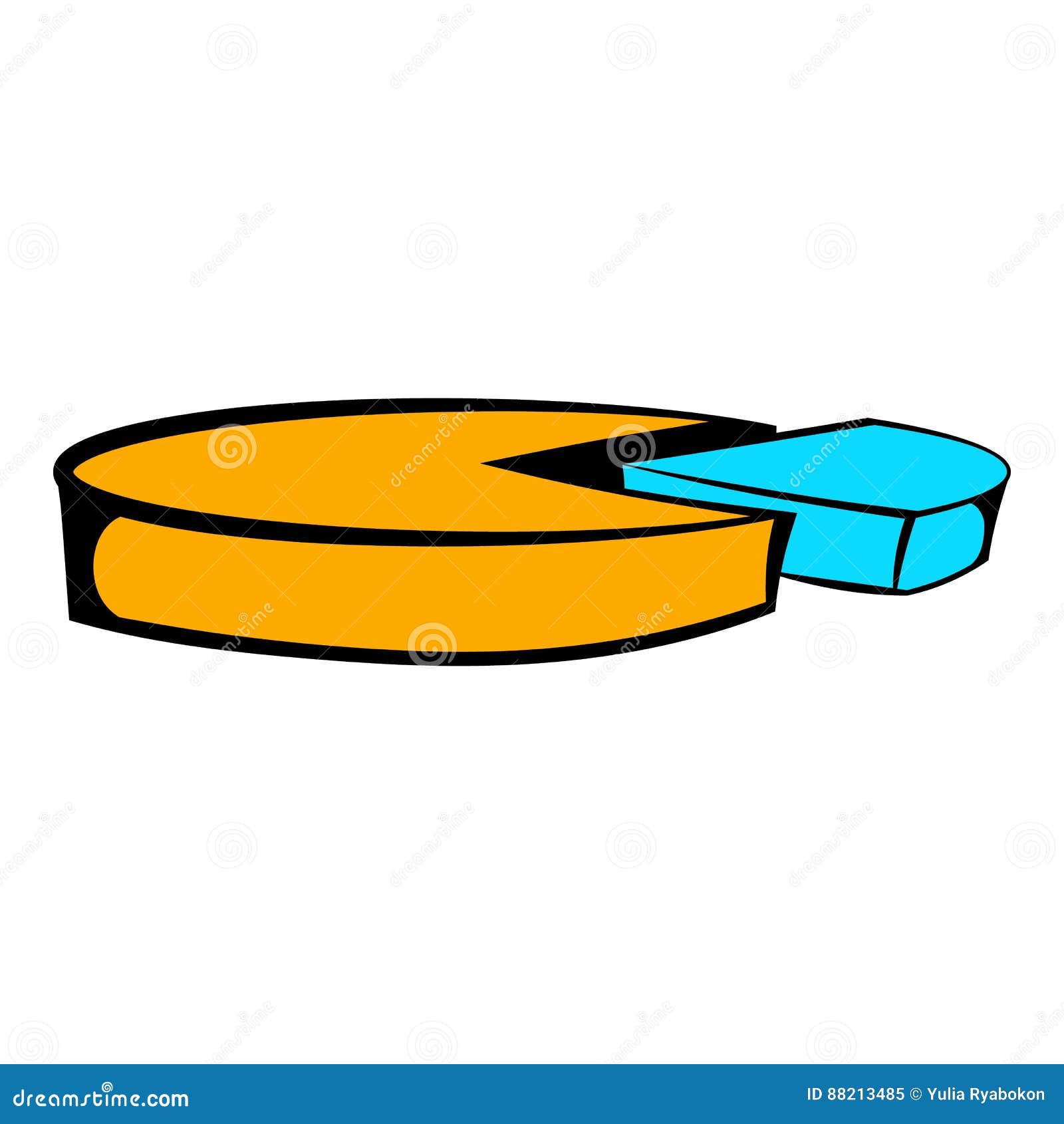 Pie Chart Icon, Icon Cartoon Stock Vector - Illustration of finance ...